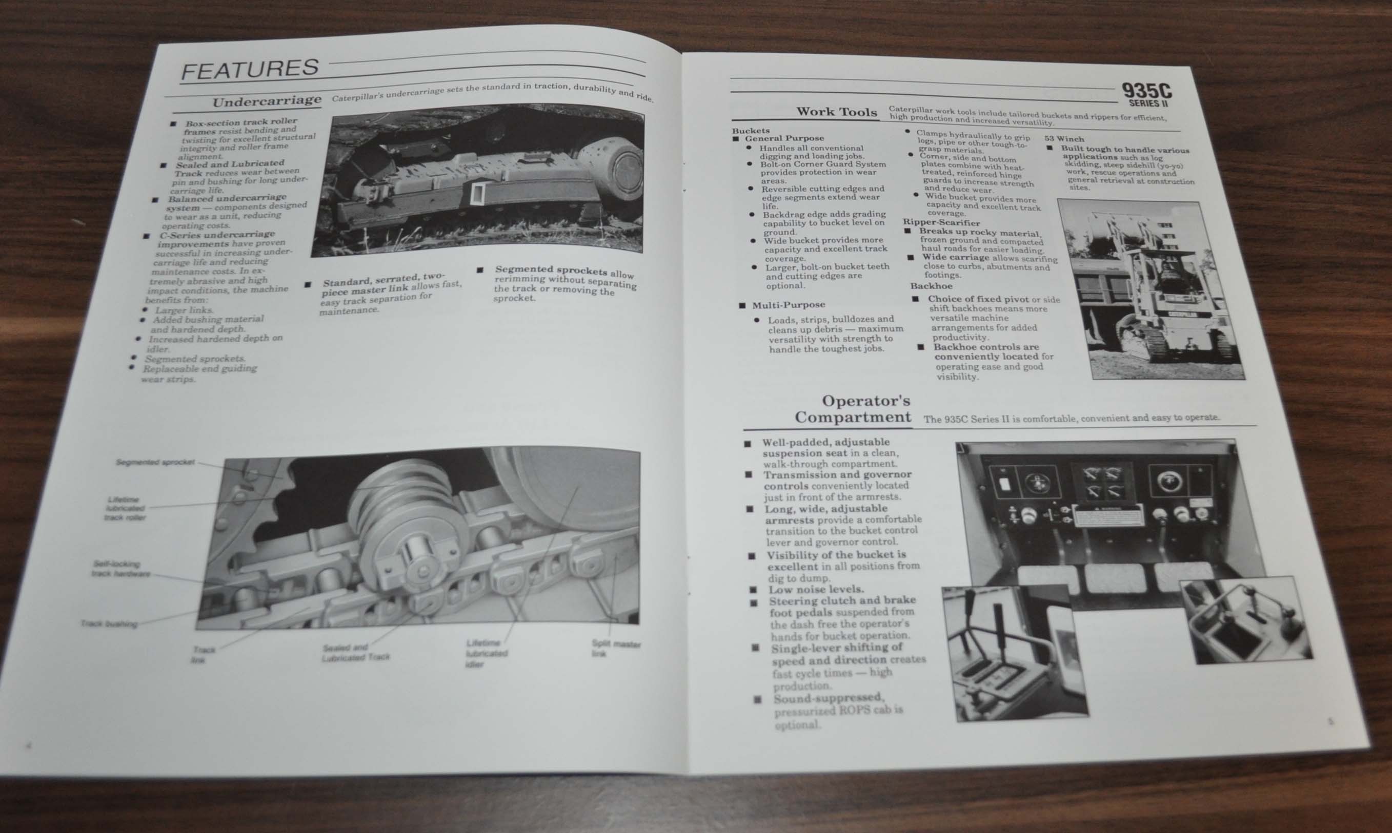 Caterpillar 935C Series II Track-Type Loader Specification Brochure ...