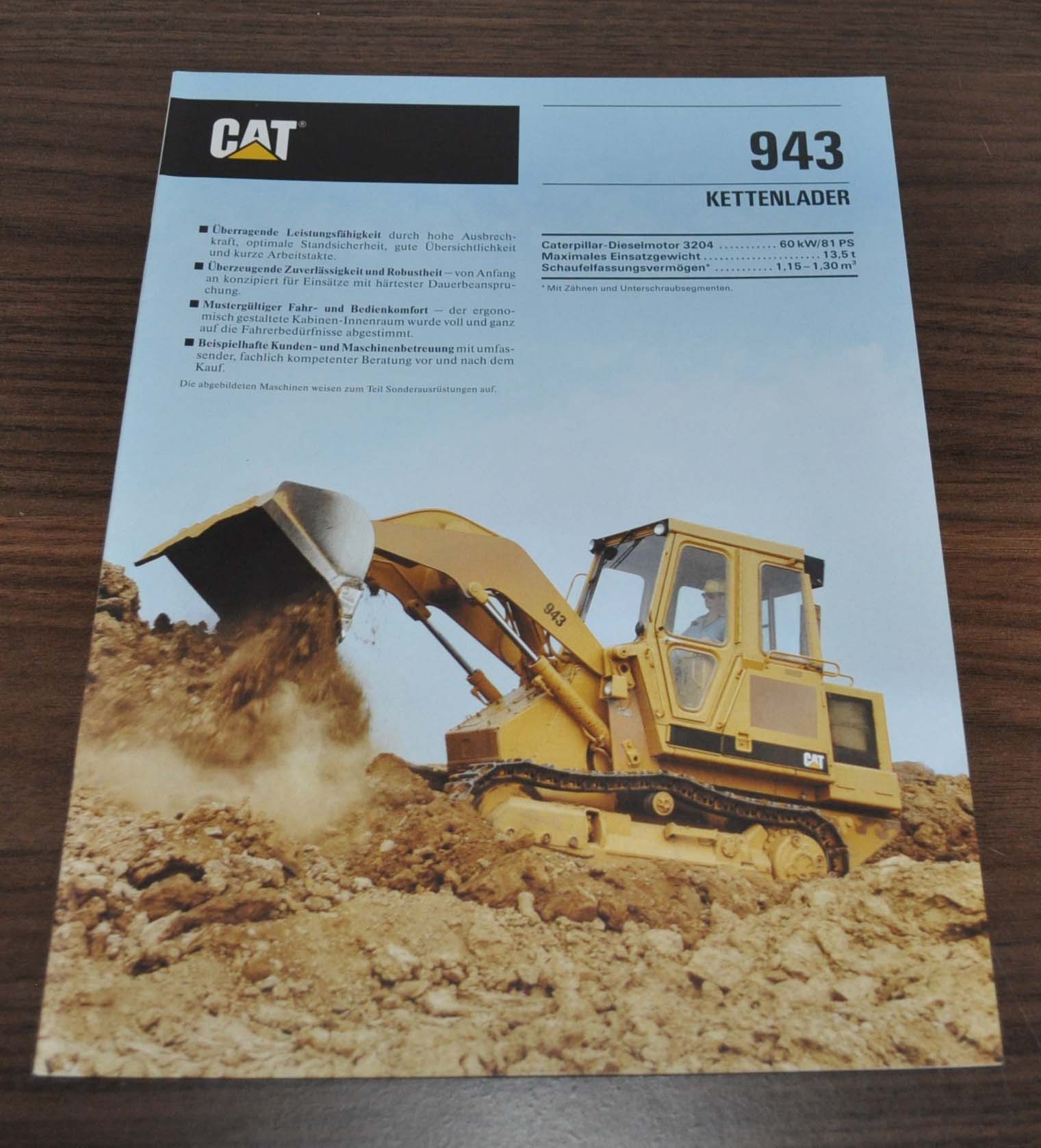 Caterpillar 943 Kettenlader Track-Type Loader Specification Brochure ...