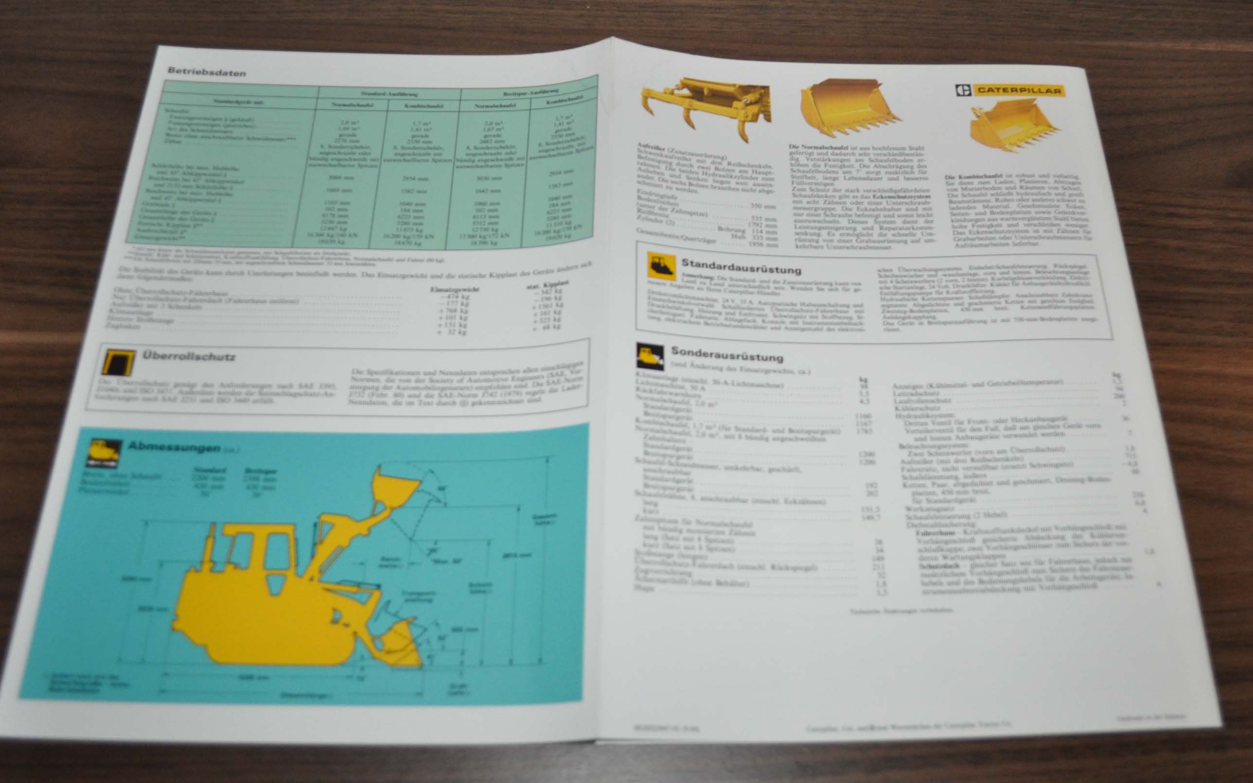 Caterpillar 963 Kettenlader Track-Type Loader Specification Brochure ...