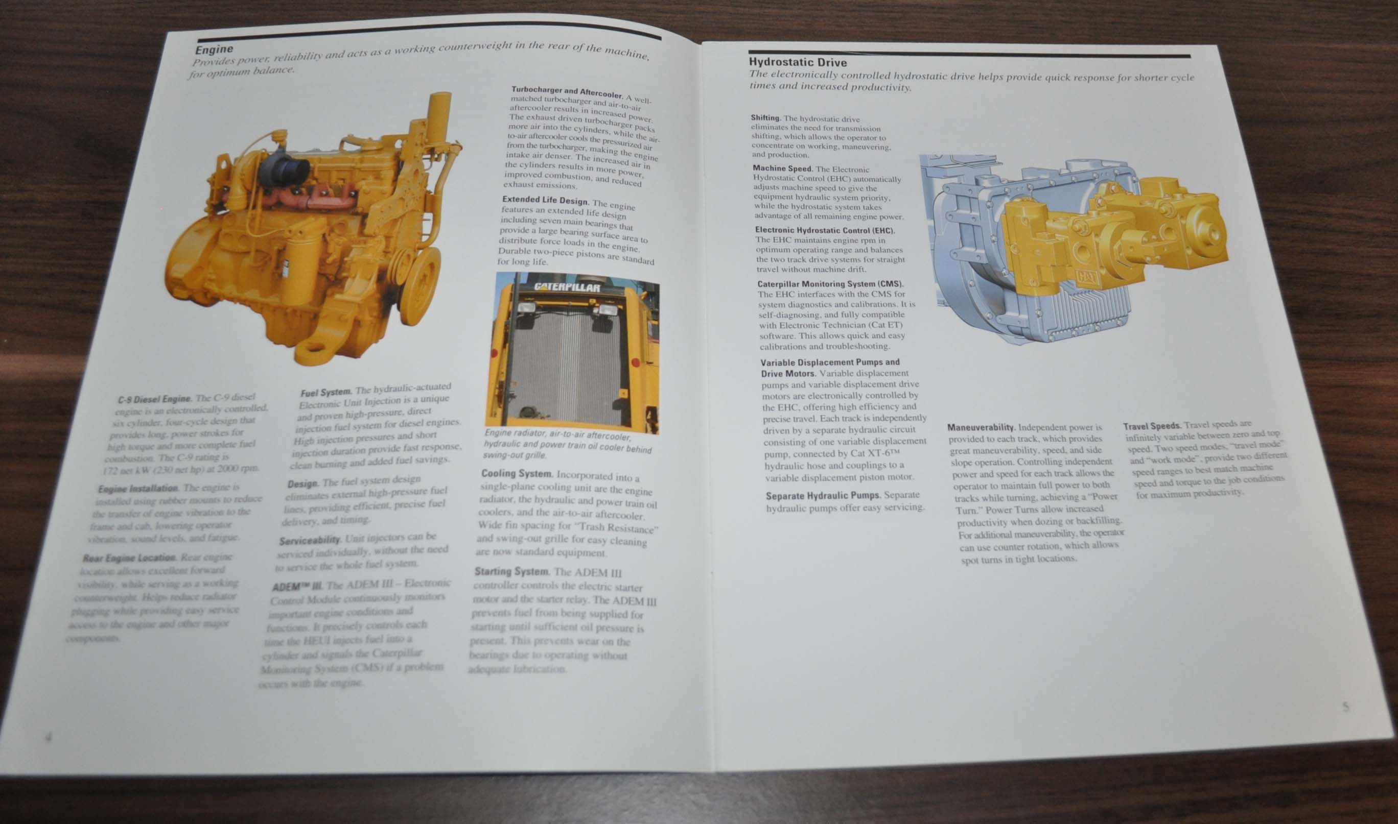 Caterpillar 973C Track Loader Specification Technical Date Brochure ...