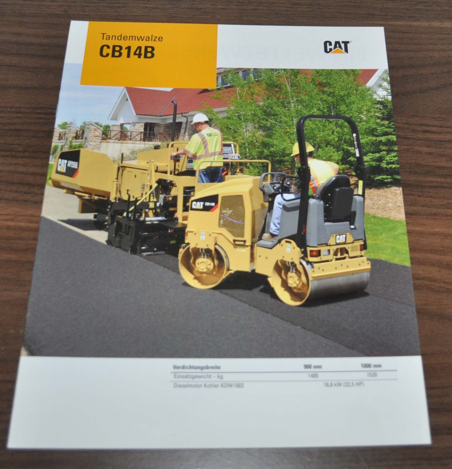 Caterpillar CB14 Tandem Specification Technical Date Brochure Prospekt ...