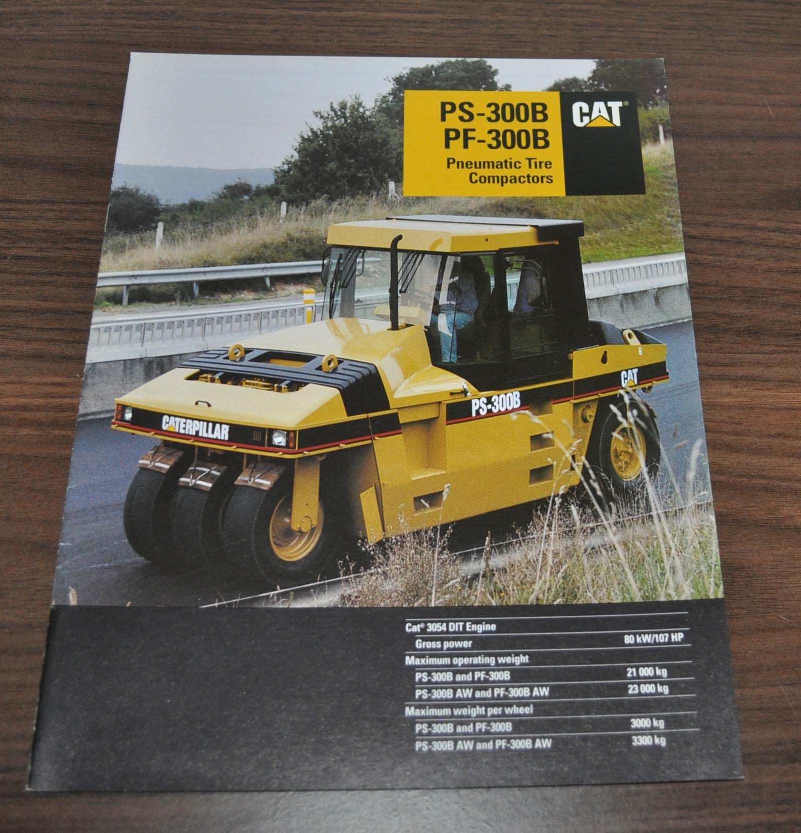 Caterpillar PS-300B PF-300B Pneumatic Tire Compactors Cat Brochure ...