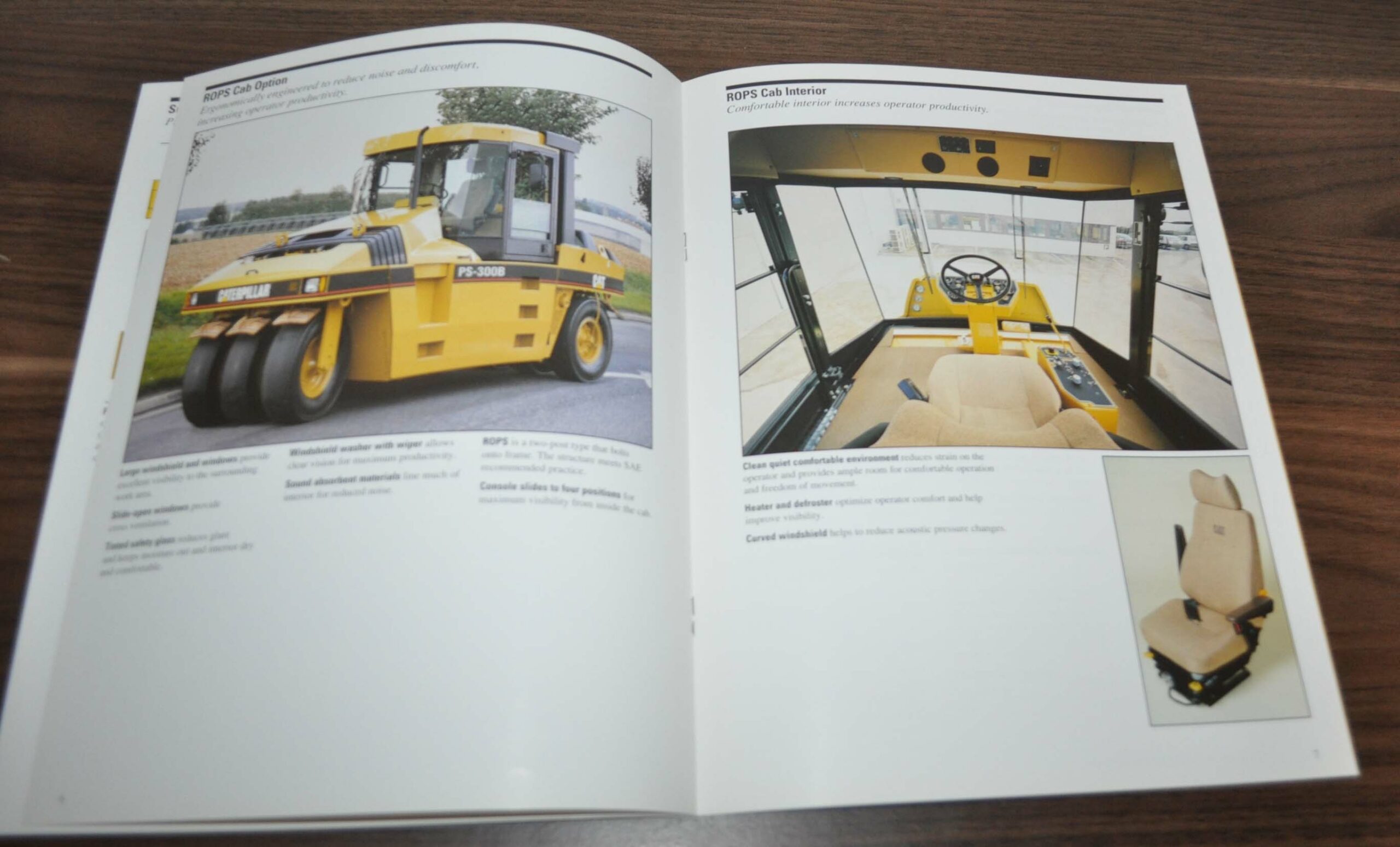 Caterpillar PS-300B PF-300B Pneumatic Tire Compactors Cat Brochure ...