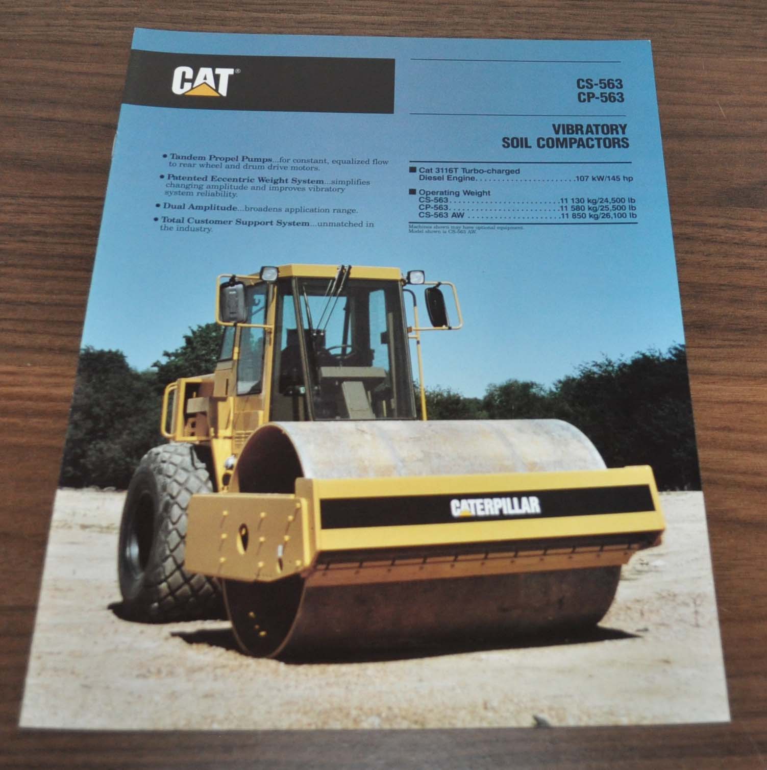 Caterpillar CS-563 CP-563 Vibratory Soil Compactors Brochure Prospekt ...