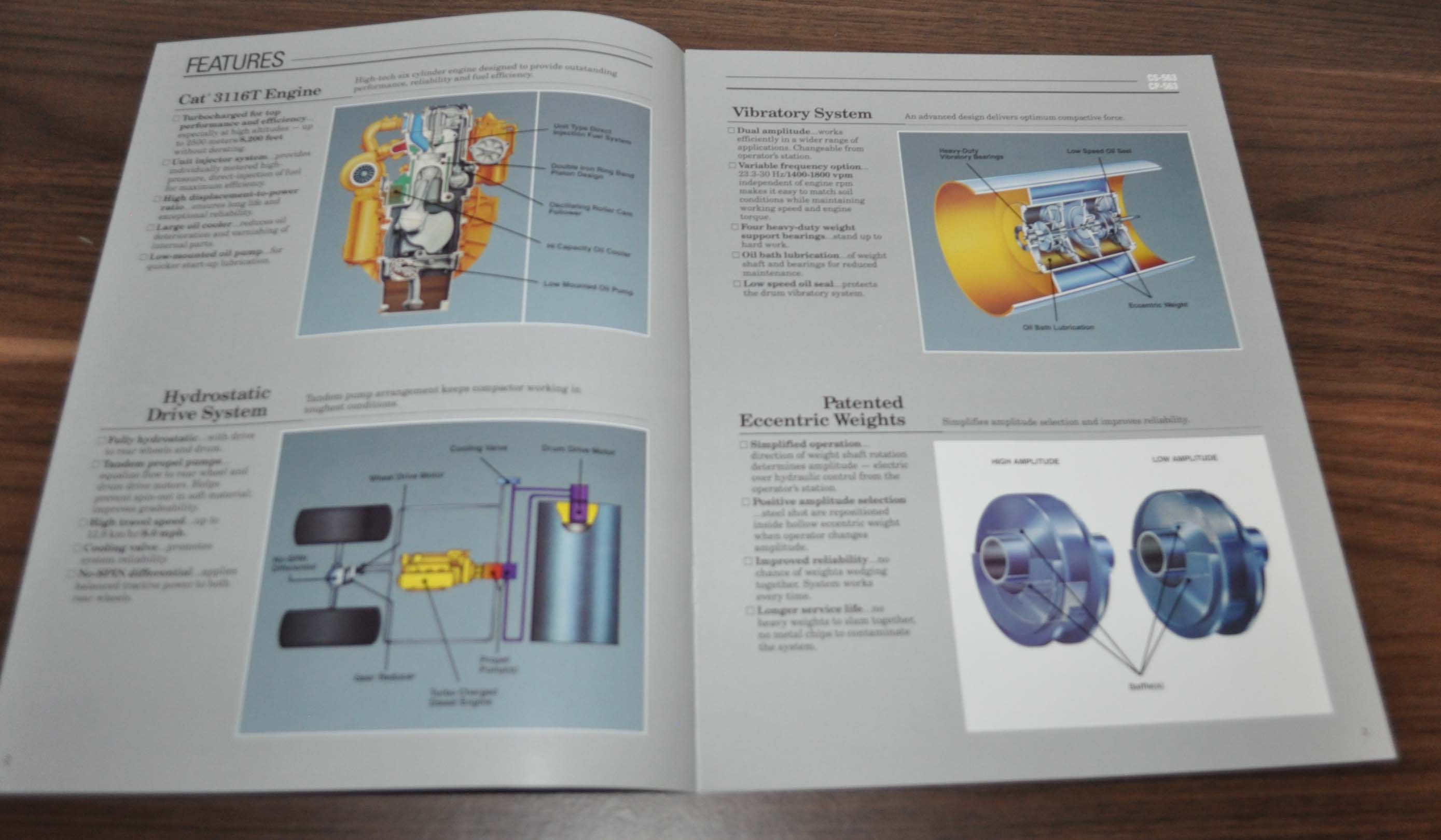 Caterpillar CS-563 CP-563 Vibratory Soil Compactors Brochure Prospekt ...