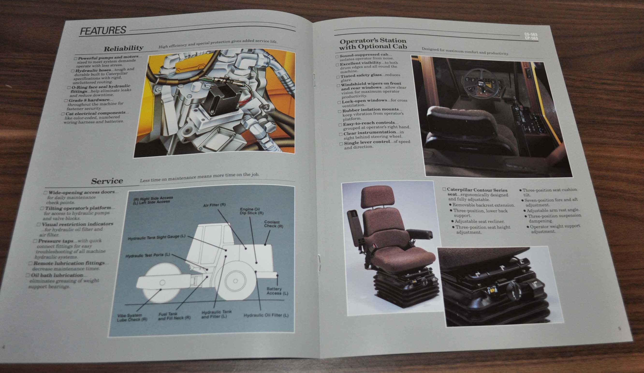 Caterpillar CS-563 CP-563 Vibratory Soil Compactors Brochure Prospekt ...