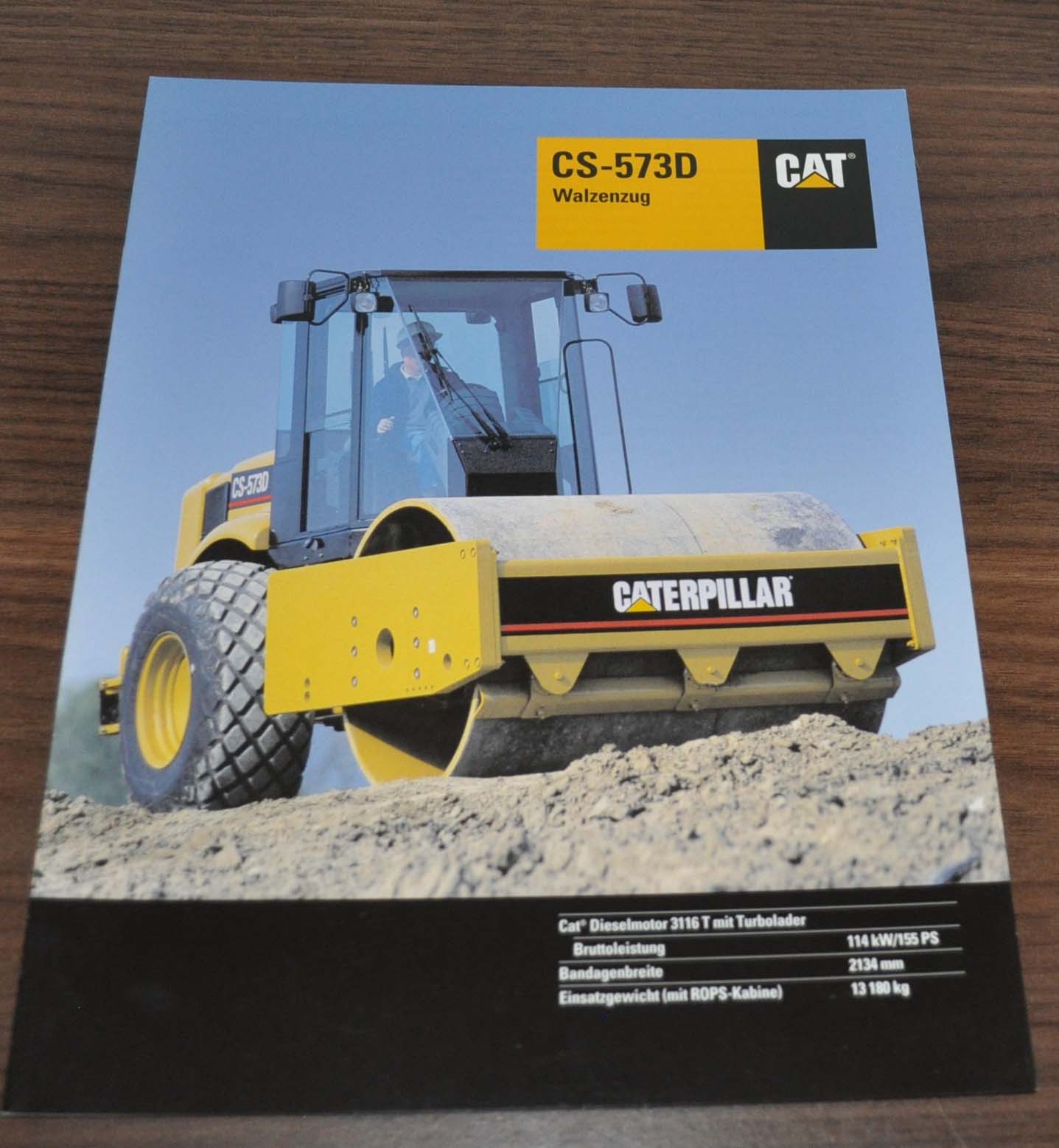 Caterpillar CS-573D Walzenzug Vibratory Soil Compactor Brochure ...
