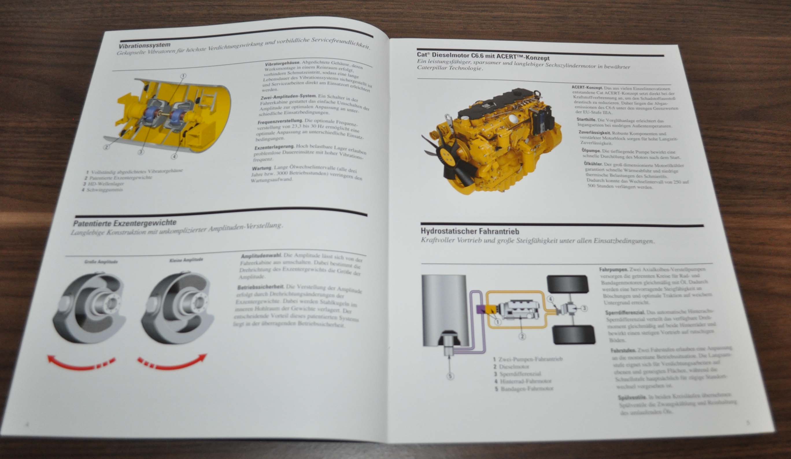 Caterpillar CS76 CP76 XT Walzenzug Soil Compactor Brochure Prospekt DE ...