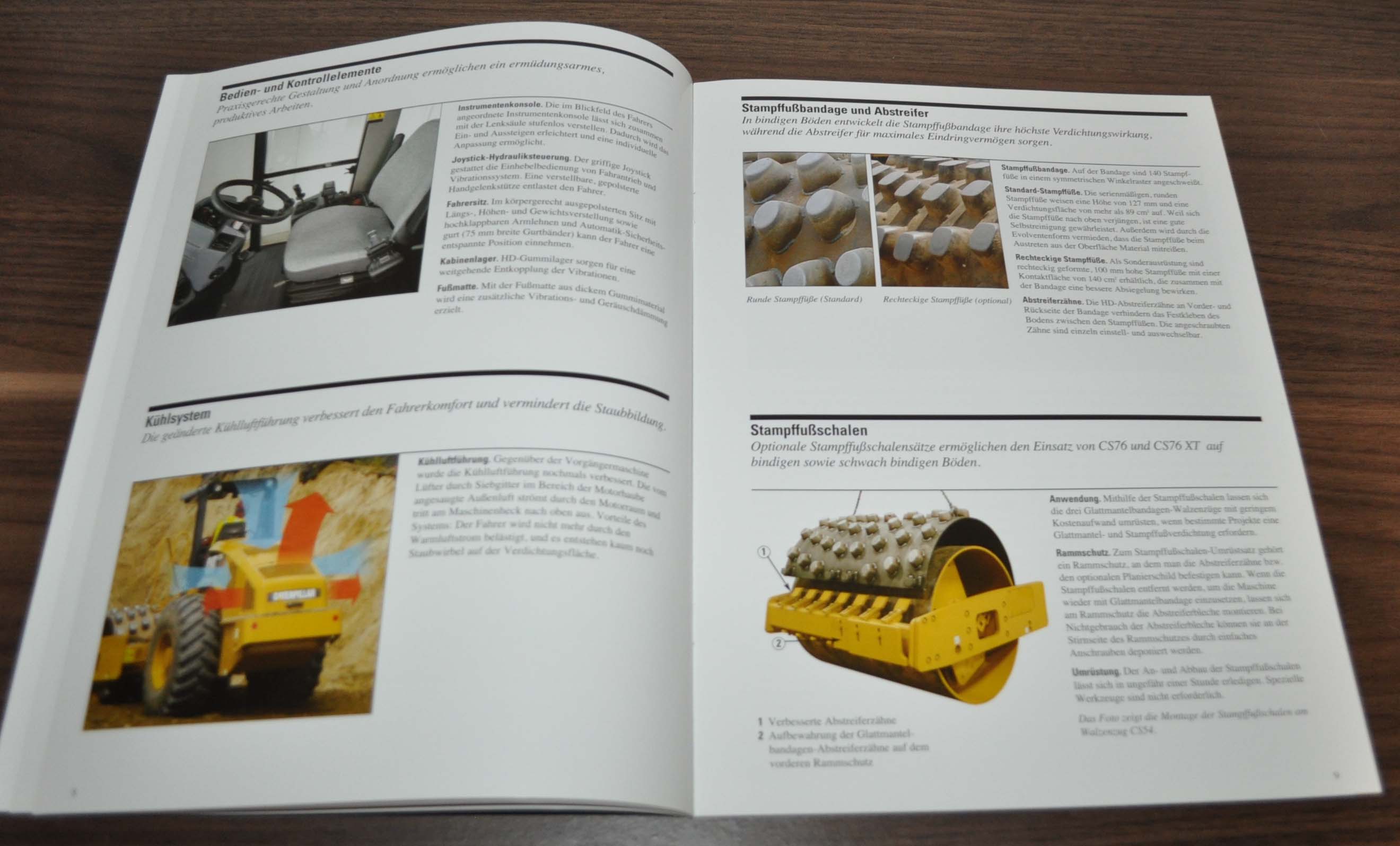 Caterpillar CS76 CP76 XT Walzenzug Soil Compactor Brochure Prospekt DE ...