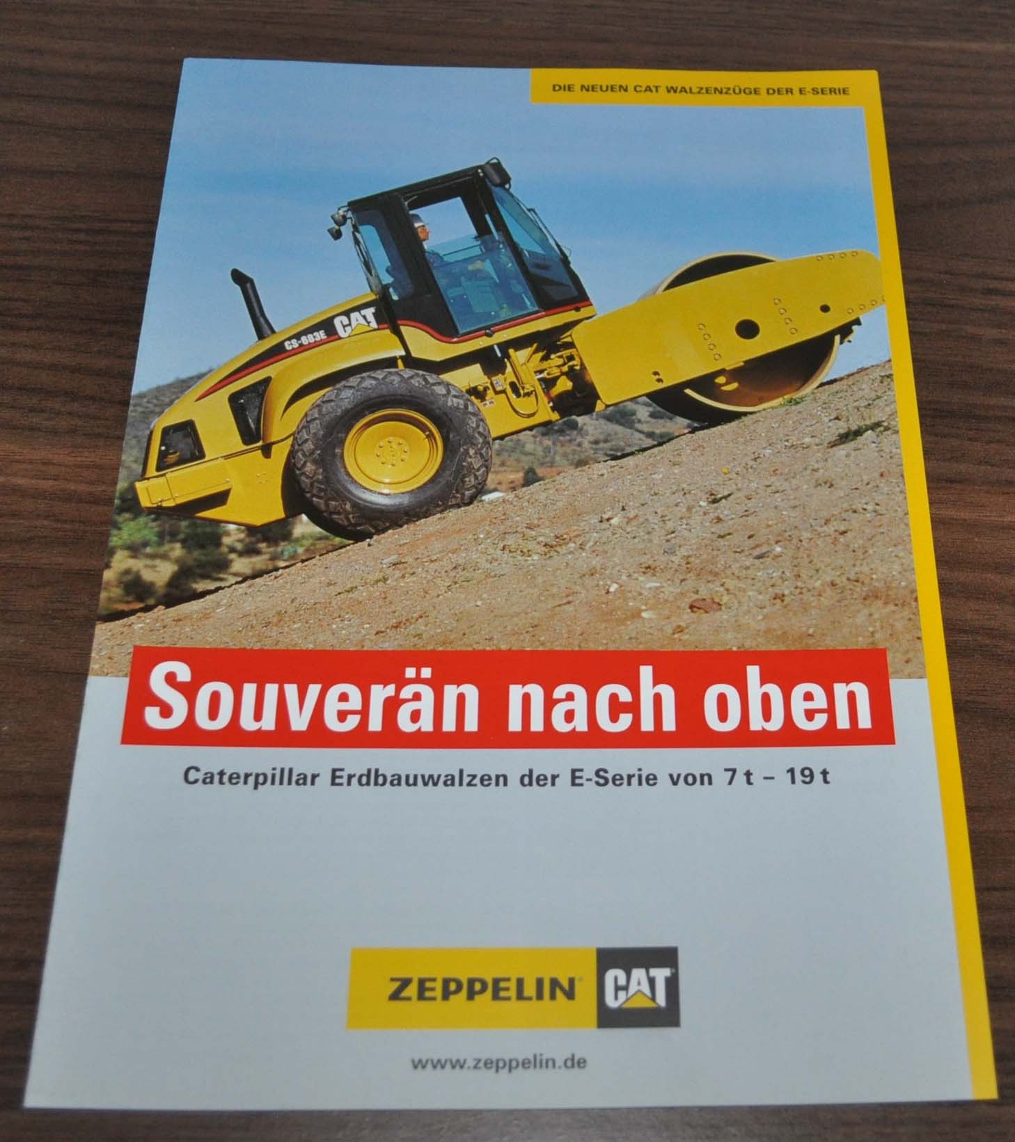 Caterpillar Zeppelin E Walzenzuge Vibratory Soil Compactor Brochure ...