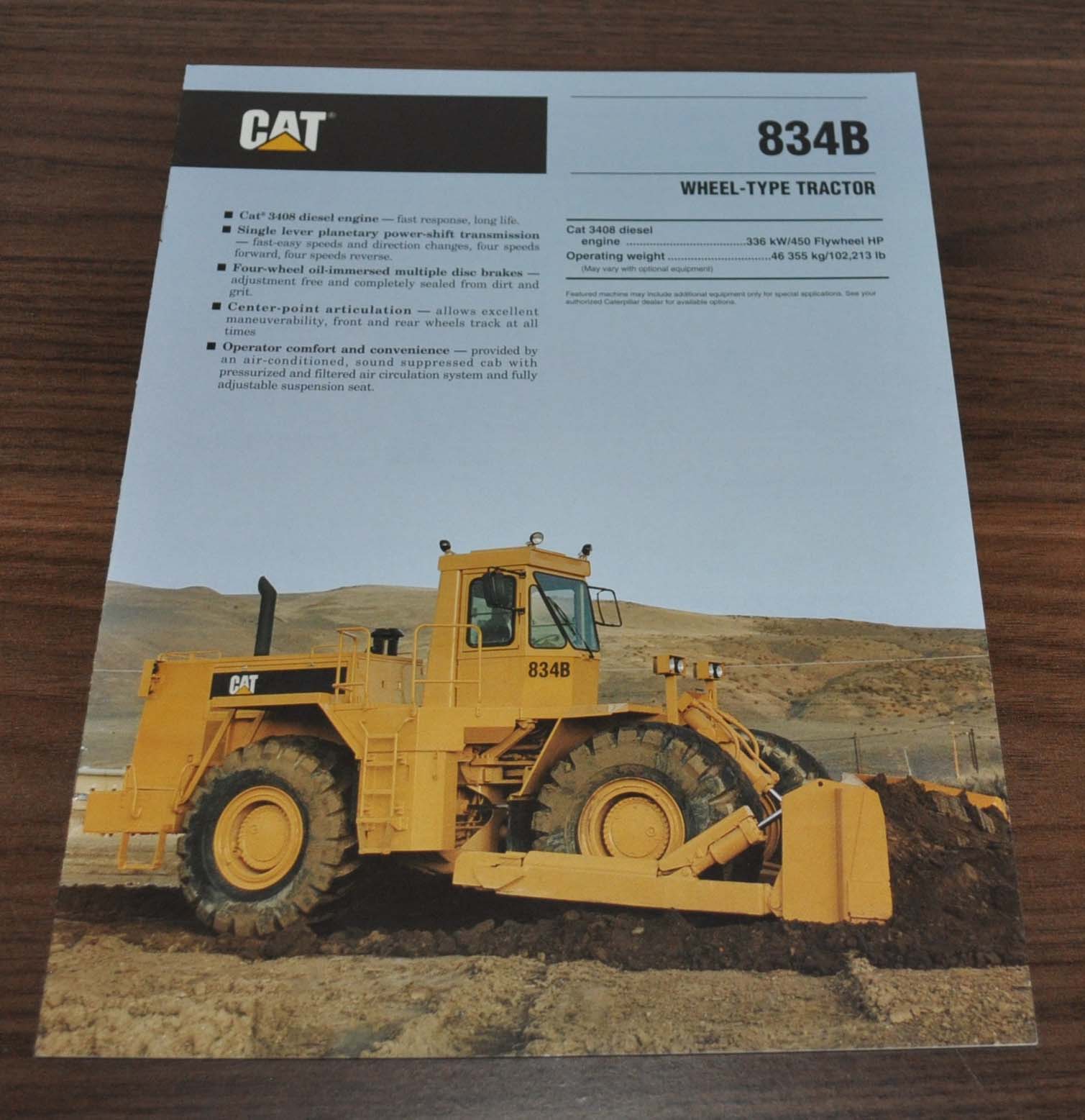Caterpillar 834B Wheel Tractor Specification Technical Data Brochure ...