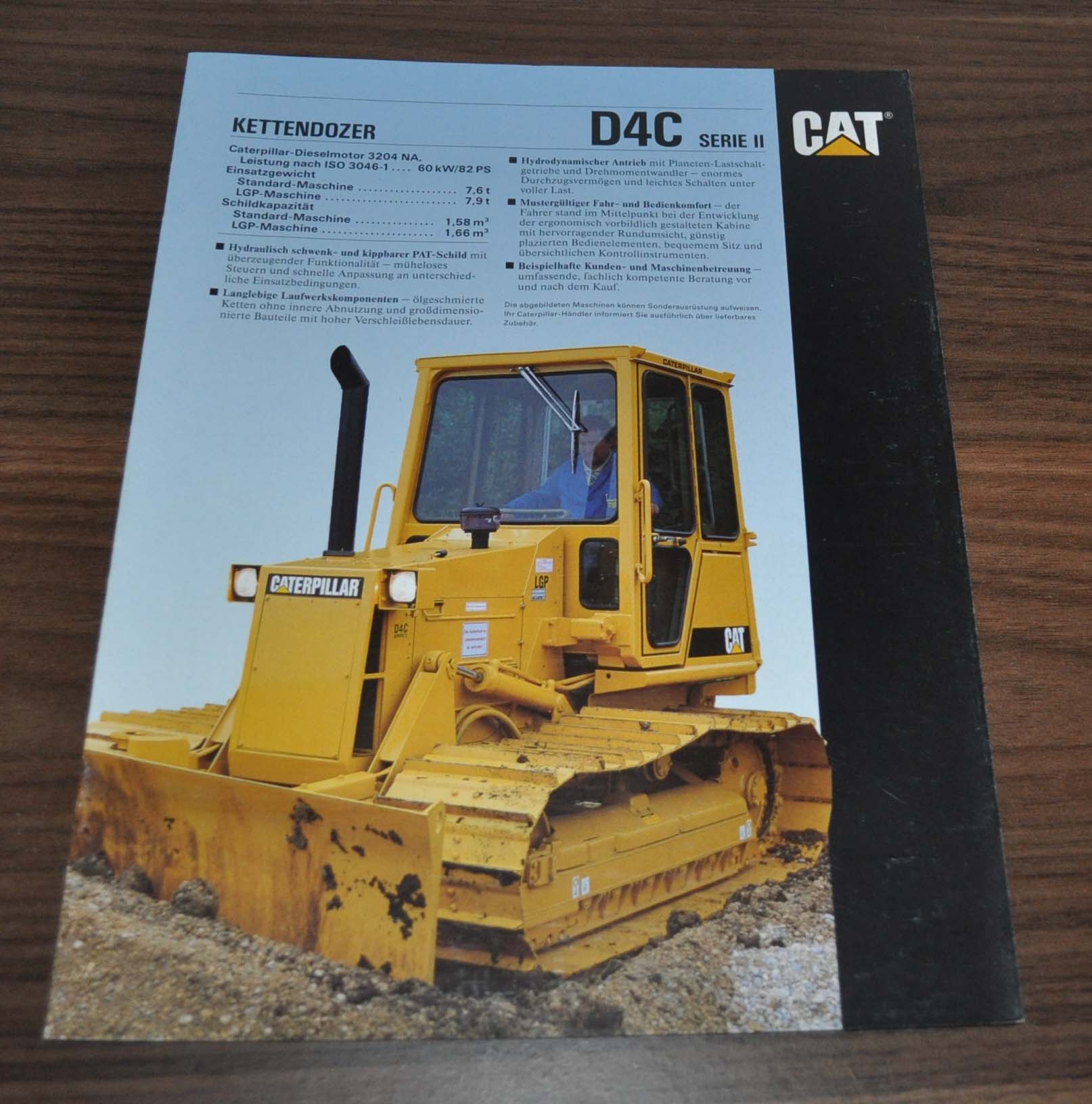 Caterpillar D4С Kettendozer Tractor Specification Cat Brochure Prospekt ...