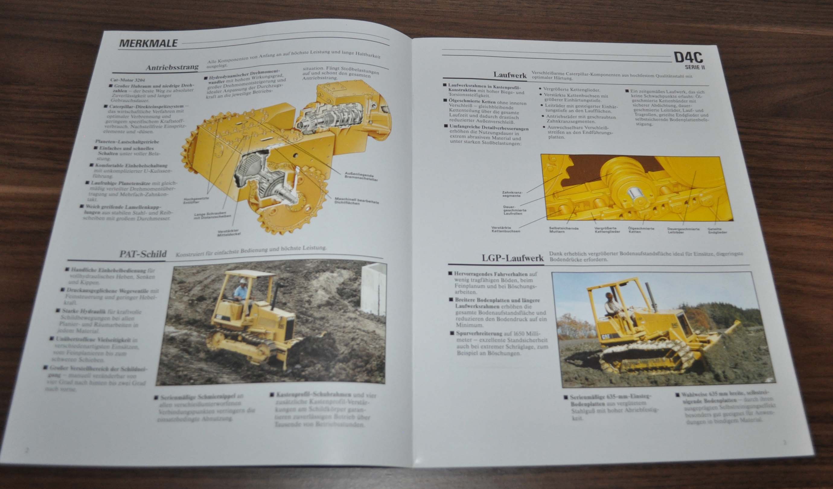 Caterpillar D4С Kettendozer Tractor Specification Cat Brochure Prospekt ...