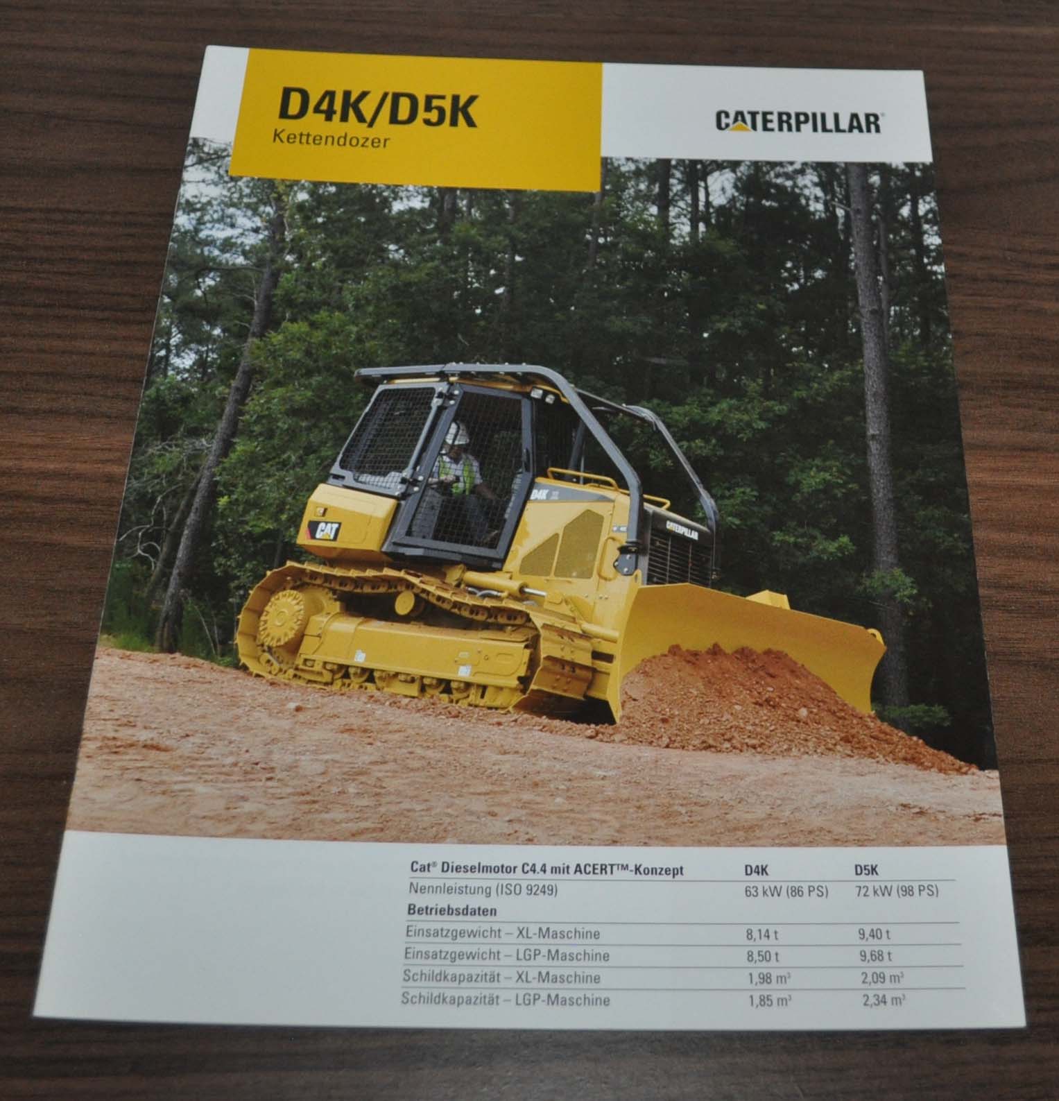 Caterpillar D4K D5K Kettendozer Tractor Specification Cat Brochure ...