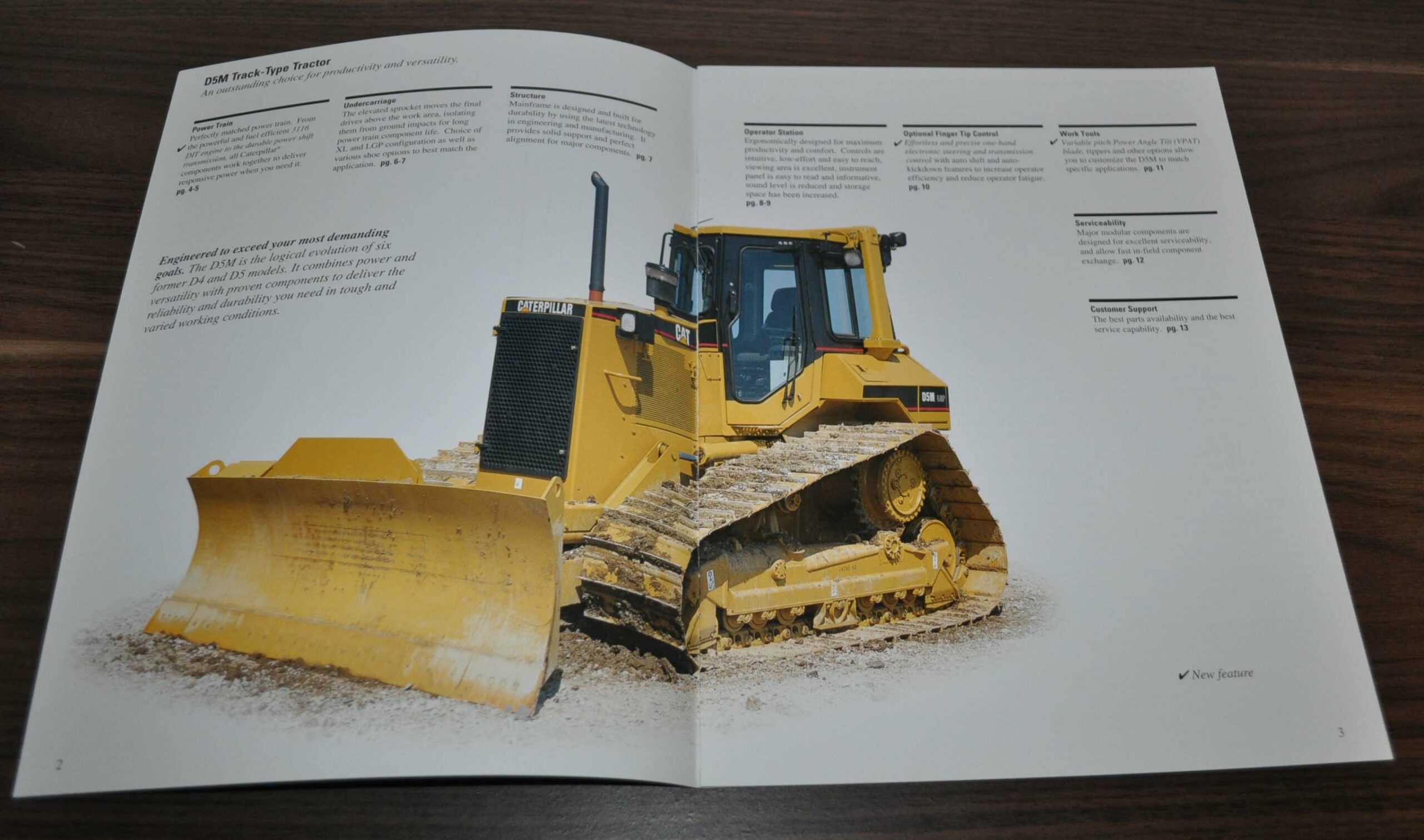 Caterpillar D5M Dozer Tractor Specification Cat Technical Data Brochure ...