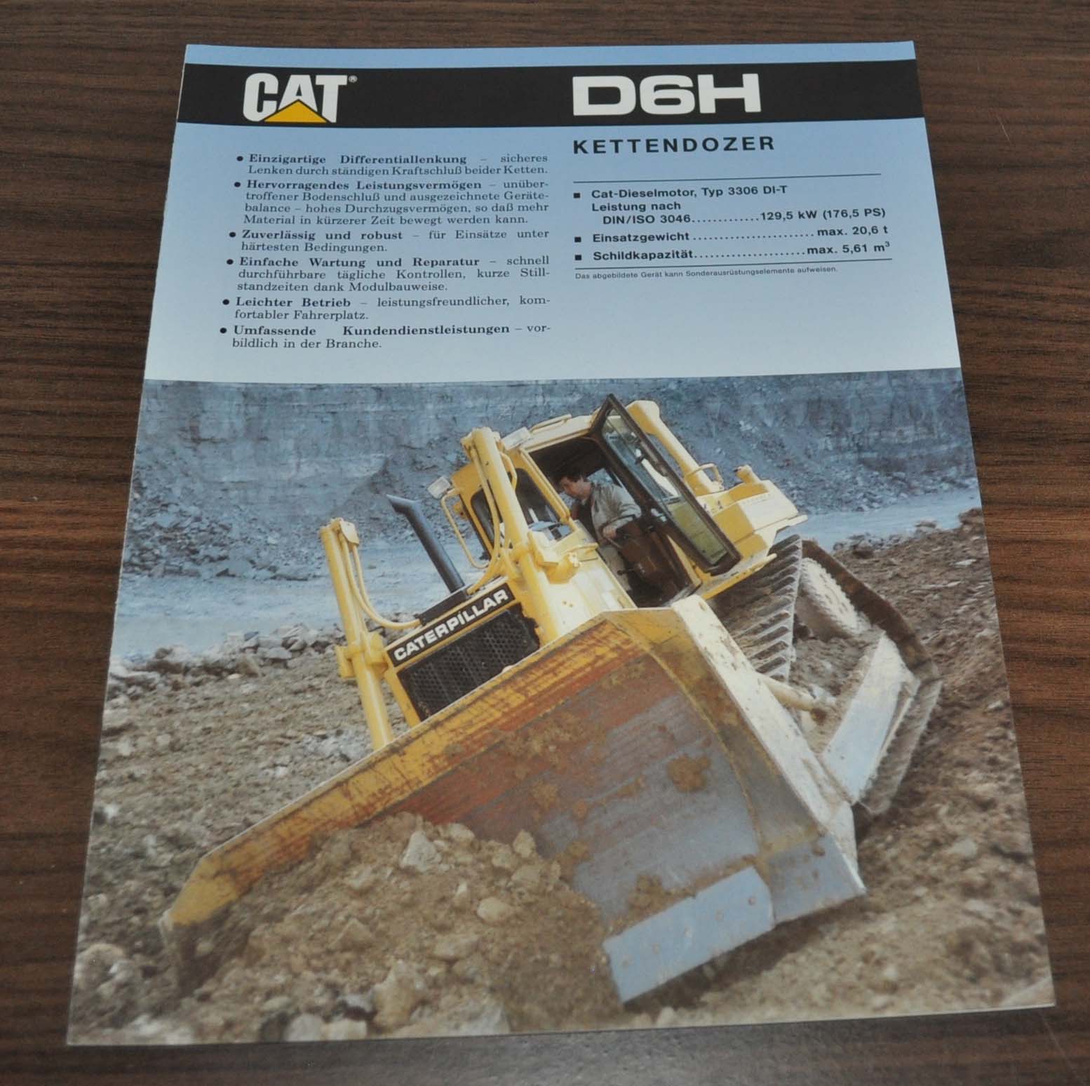 Caterpillar D6H Kettendozer Tractor Specification Cat Brochure Prospekt ...