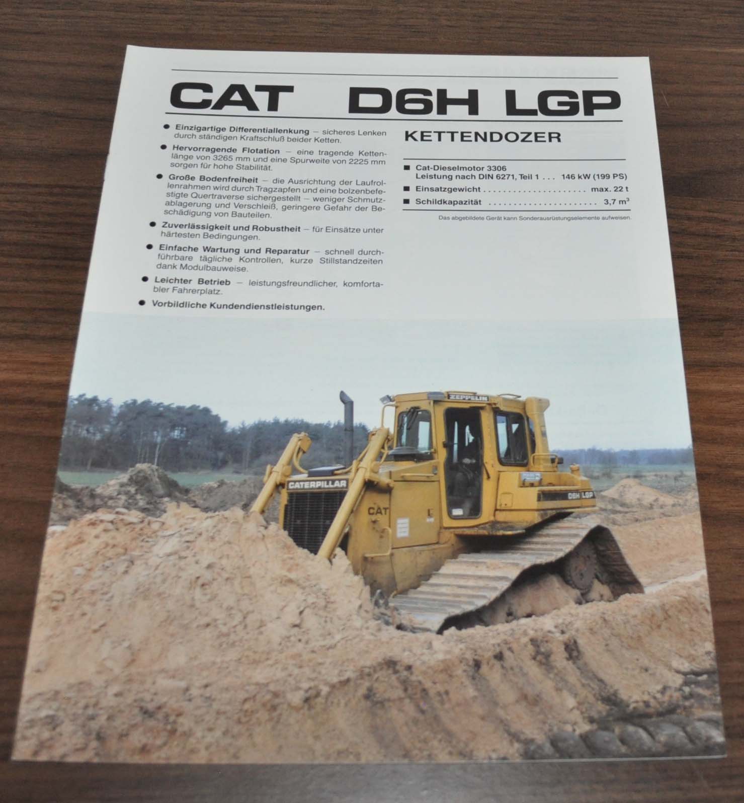 Caterpillar D6H LGP Kettendozer Tractor Specification Cat Brochure ...