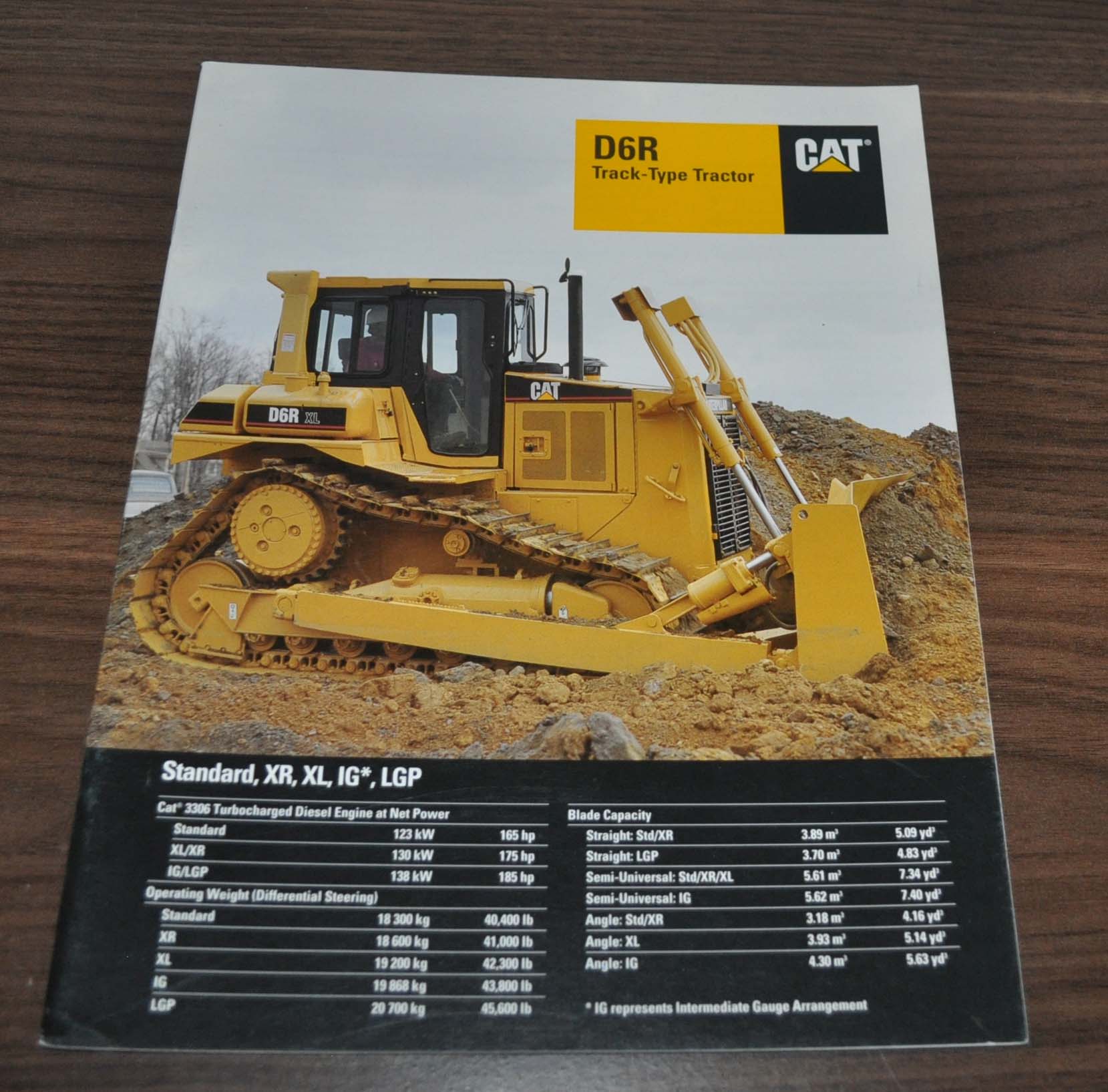Caterpillar D6R Dozer Tractor Specification Technical Data Cat Brochure ...