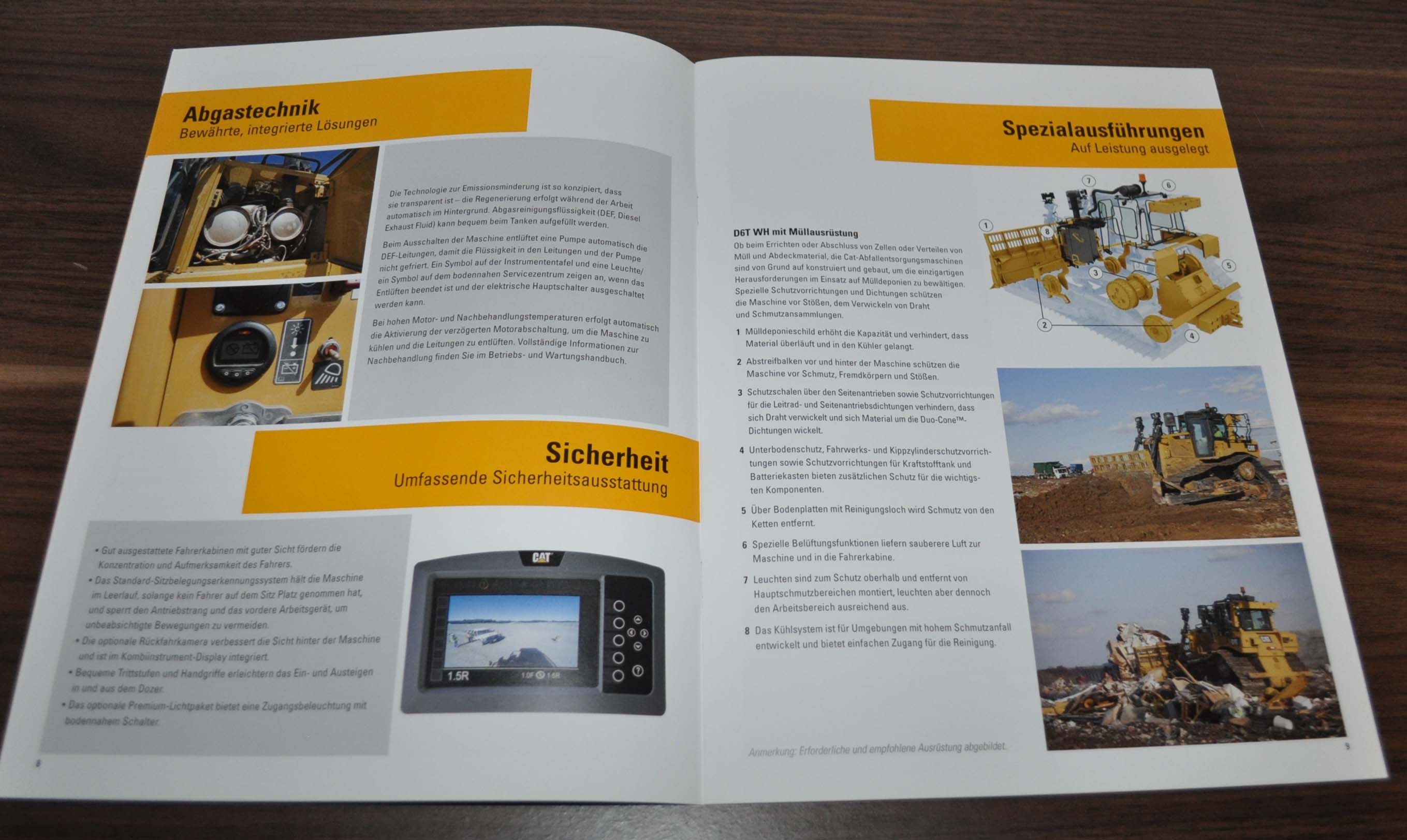 Caterpillar D6T Kettendozer Tractor Specification Cat Brochure Prospekt ...