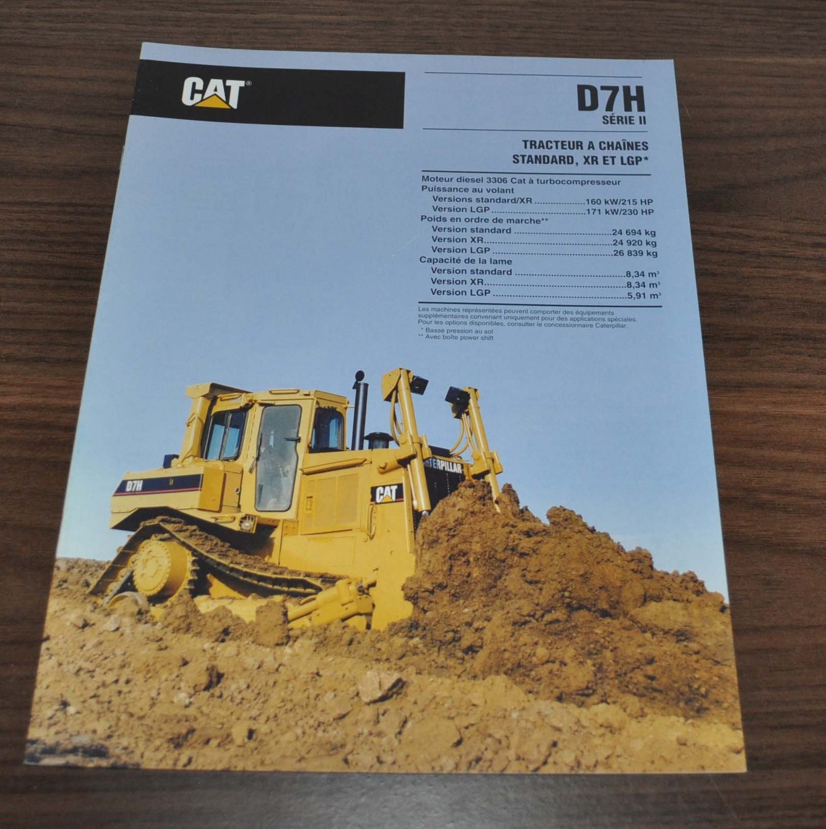 Caterpillar D7H Dozer Tracteur Specification Technical Brochure ...