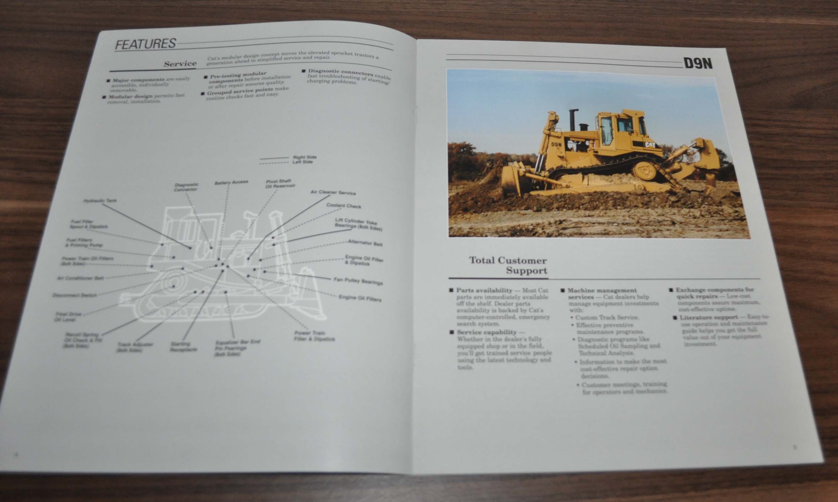 Caterpillar D9N Dozer Tractor Specification Technical Data Brochure ...