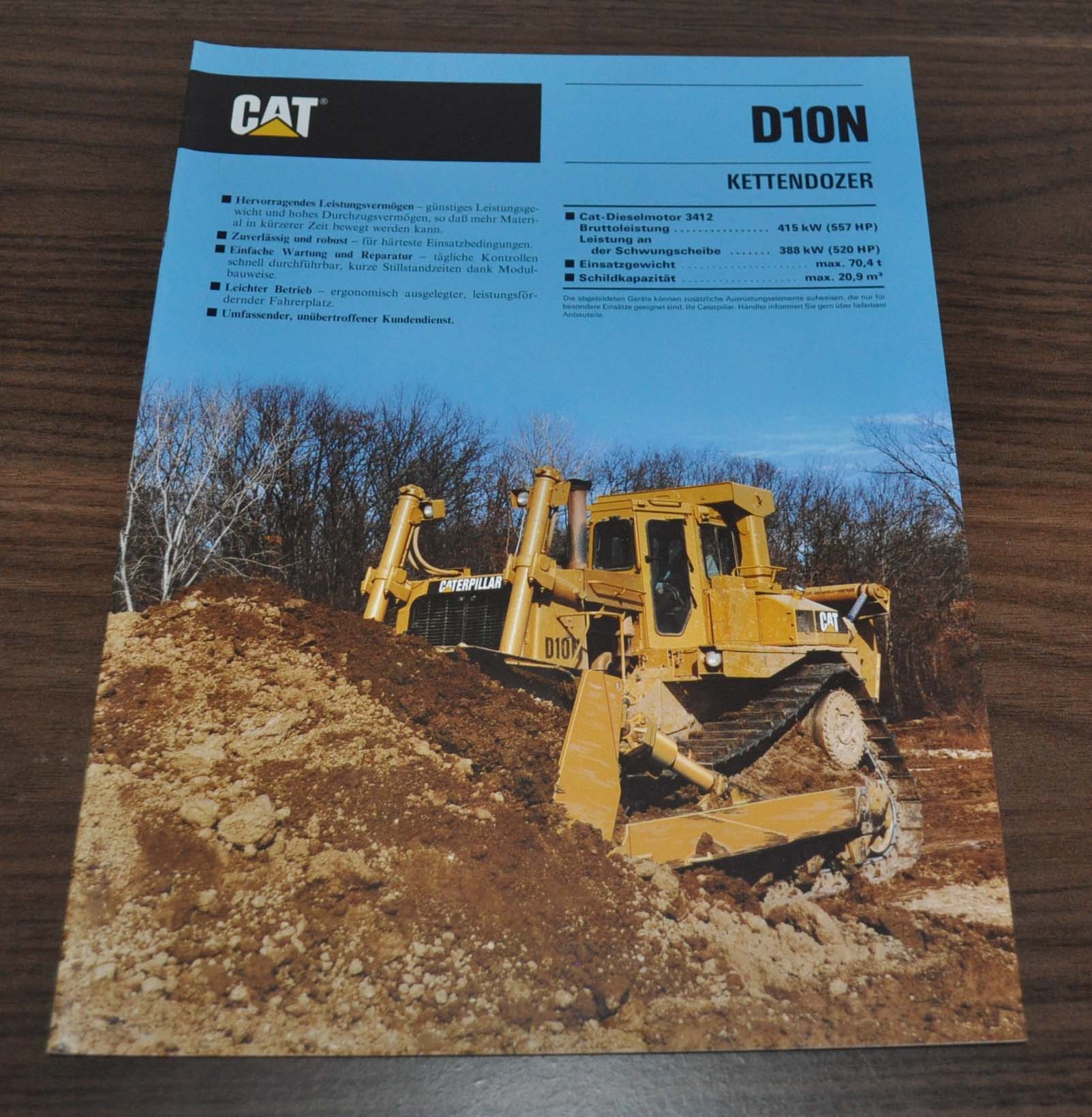 Caterpillar D10N Kettendozer Tractor Specification Cat Brochure ...