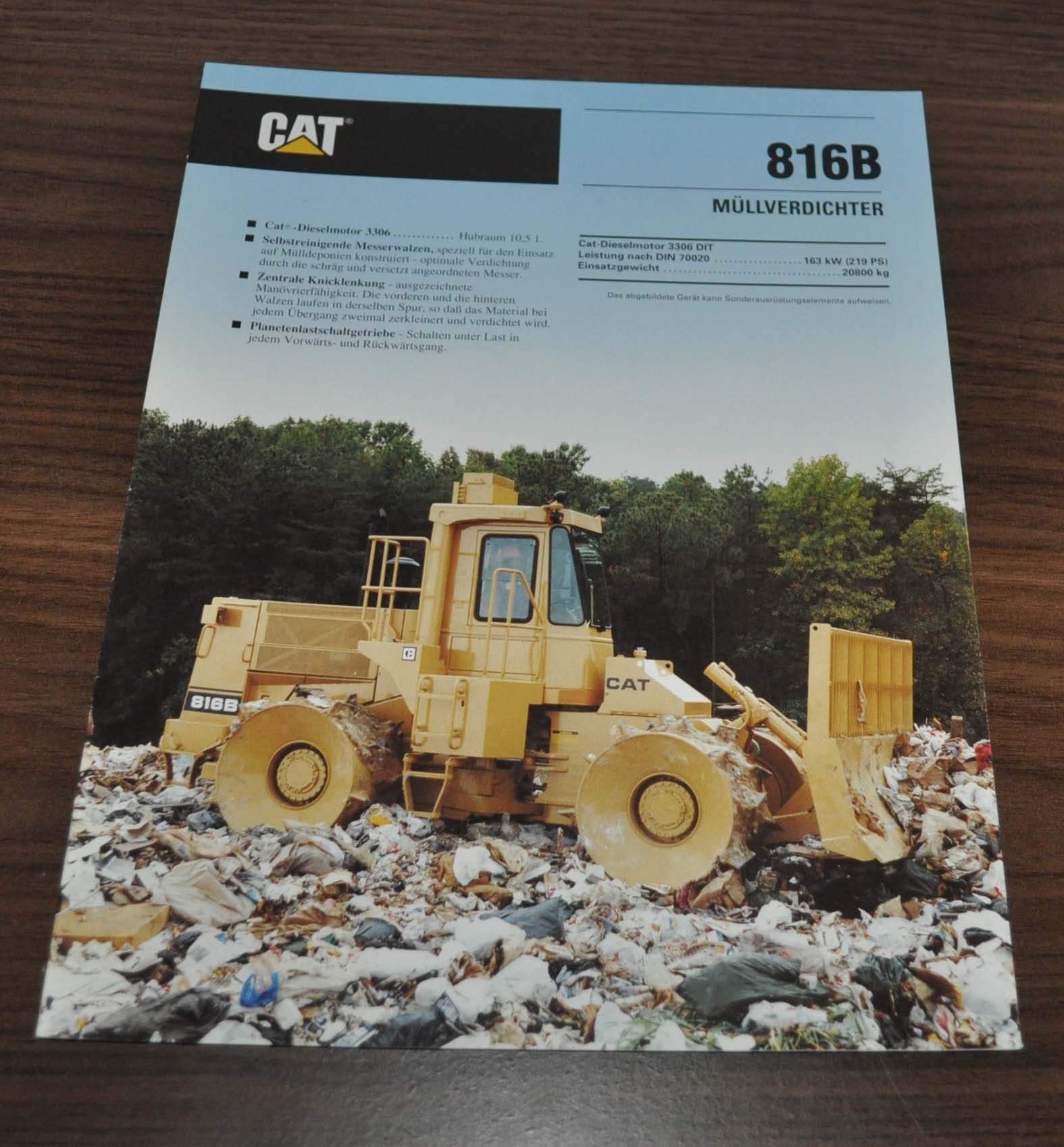 Caterpillar 816B Mullverdichter Compactor Specification Cat Brochure ...