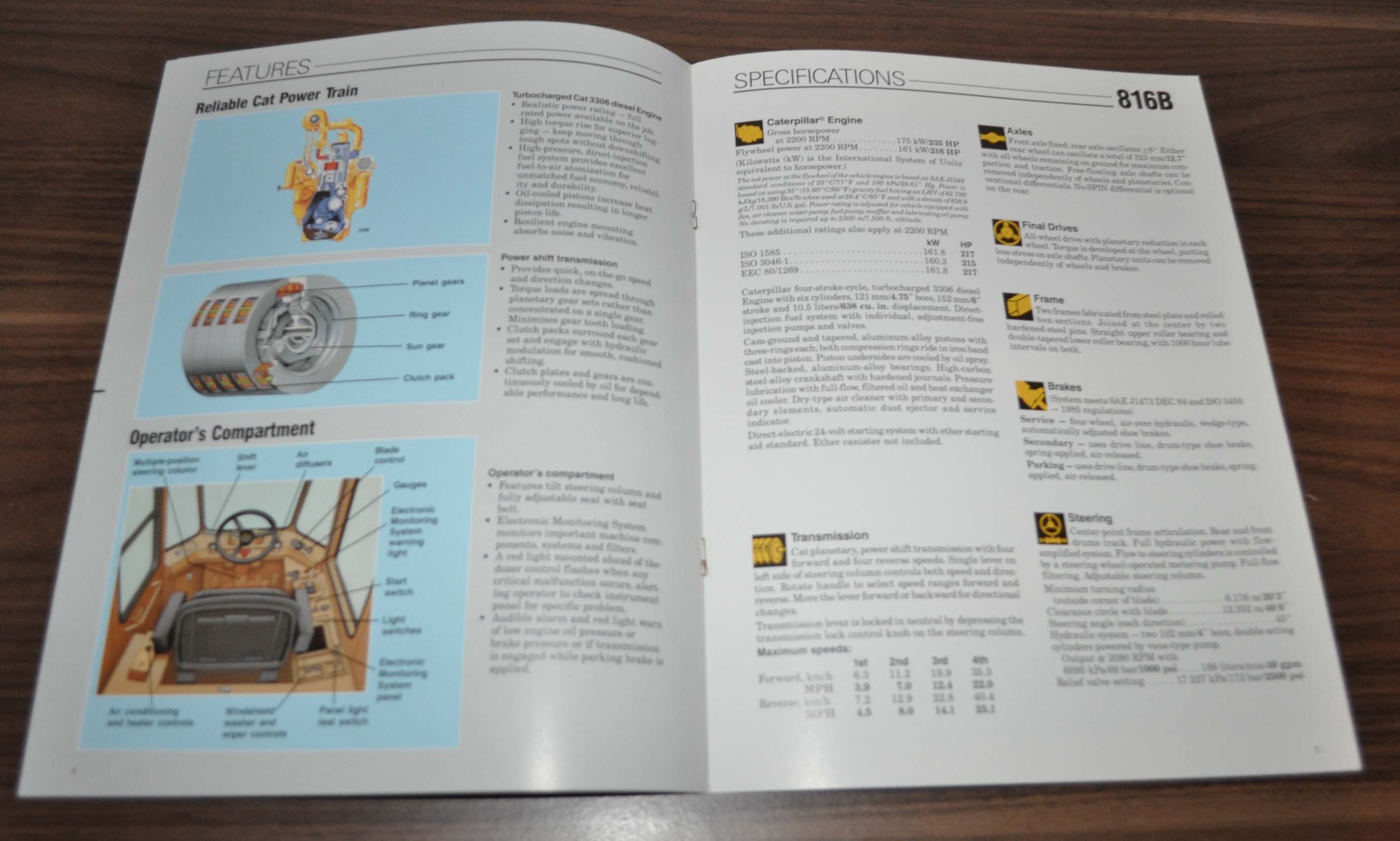Caterpillar 816B Landfill Compactor Specification Cat Brochure Prospekt ...