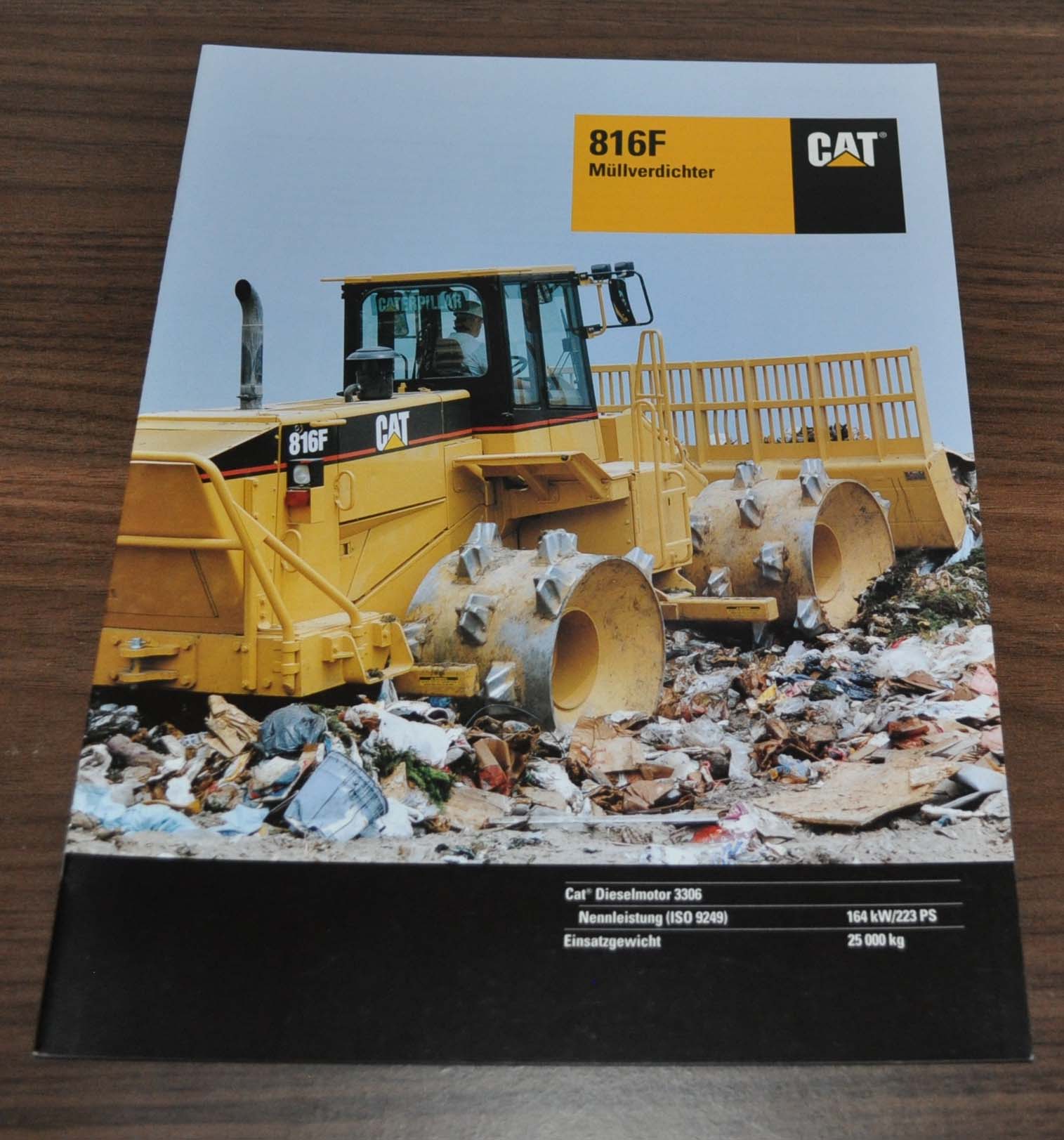 Caterpillar 816F Mullverdichter Compactor Specification Cat Brochure ...