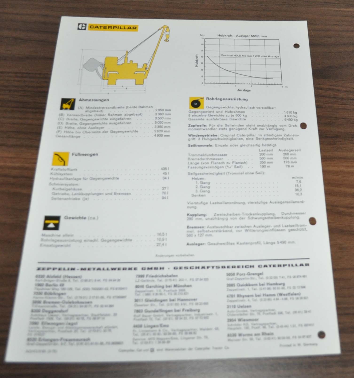 Caterpillar 572G Pipelayer Tractor Specification Technical Cat Brochure ...