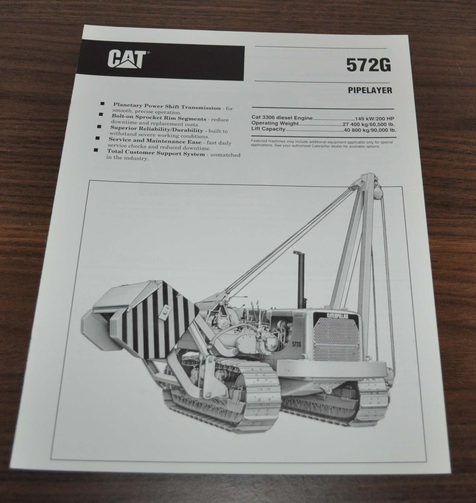Caterpillar 572G Pipelayer Tractor Specification Technical Cat Brochure ...