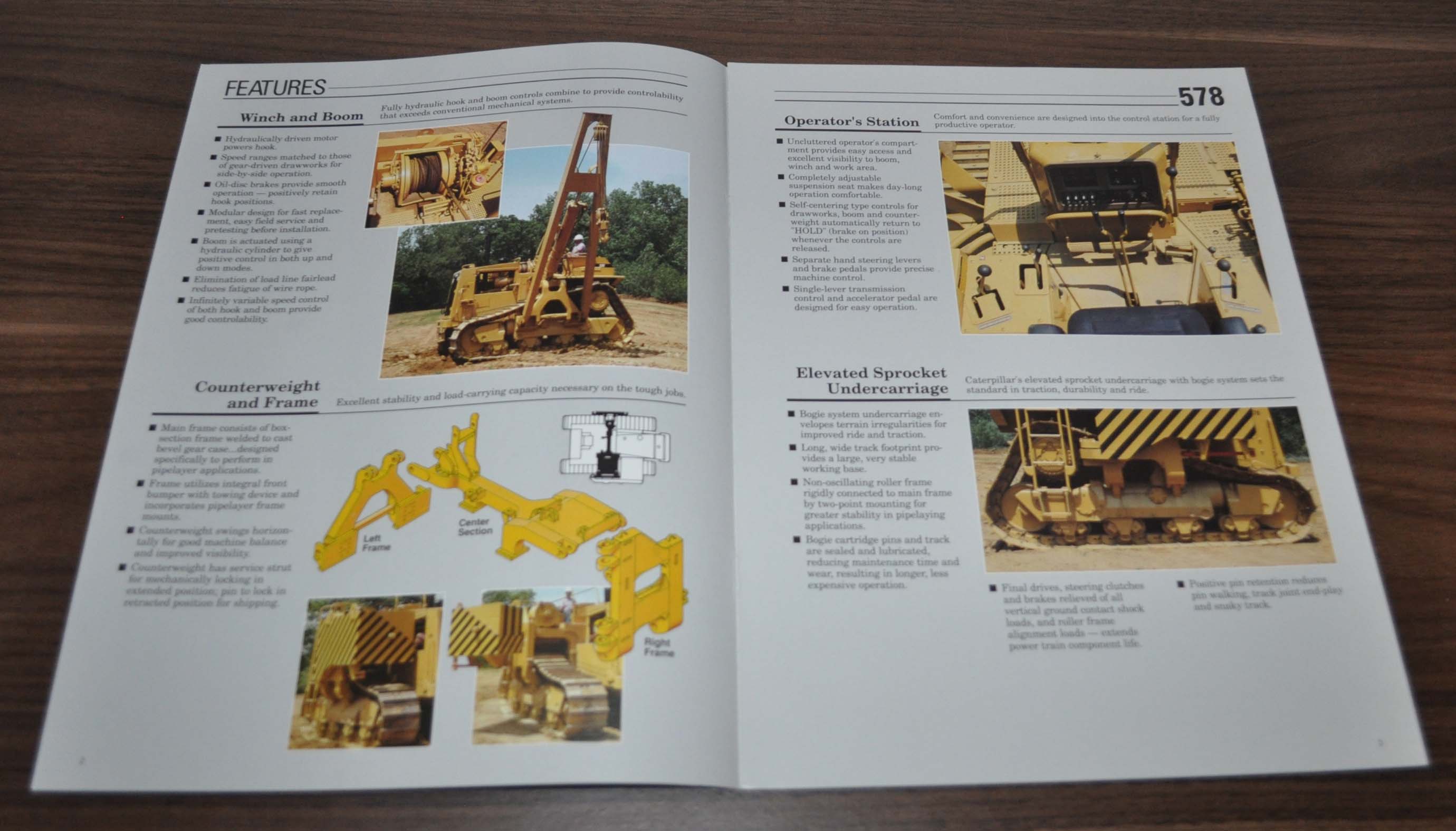 Caterpillar 578 Pipelayer Tractor Specification Technical Cat Brochure ...