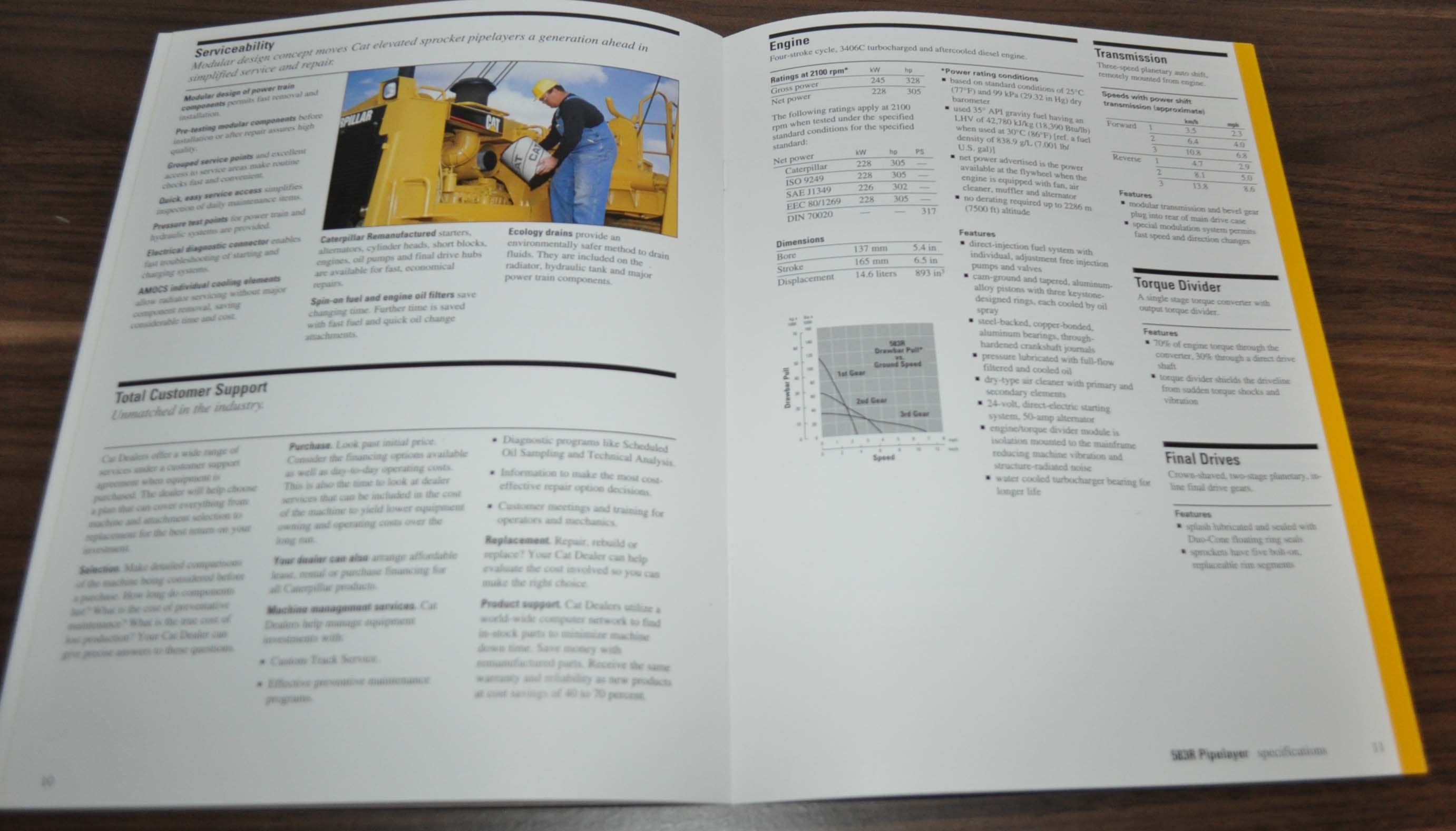 Caterpillar 583R Pipelayer Tractor Specification Technical Cat Brochure ...