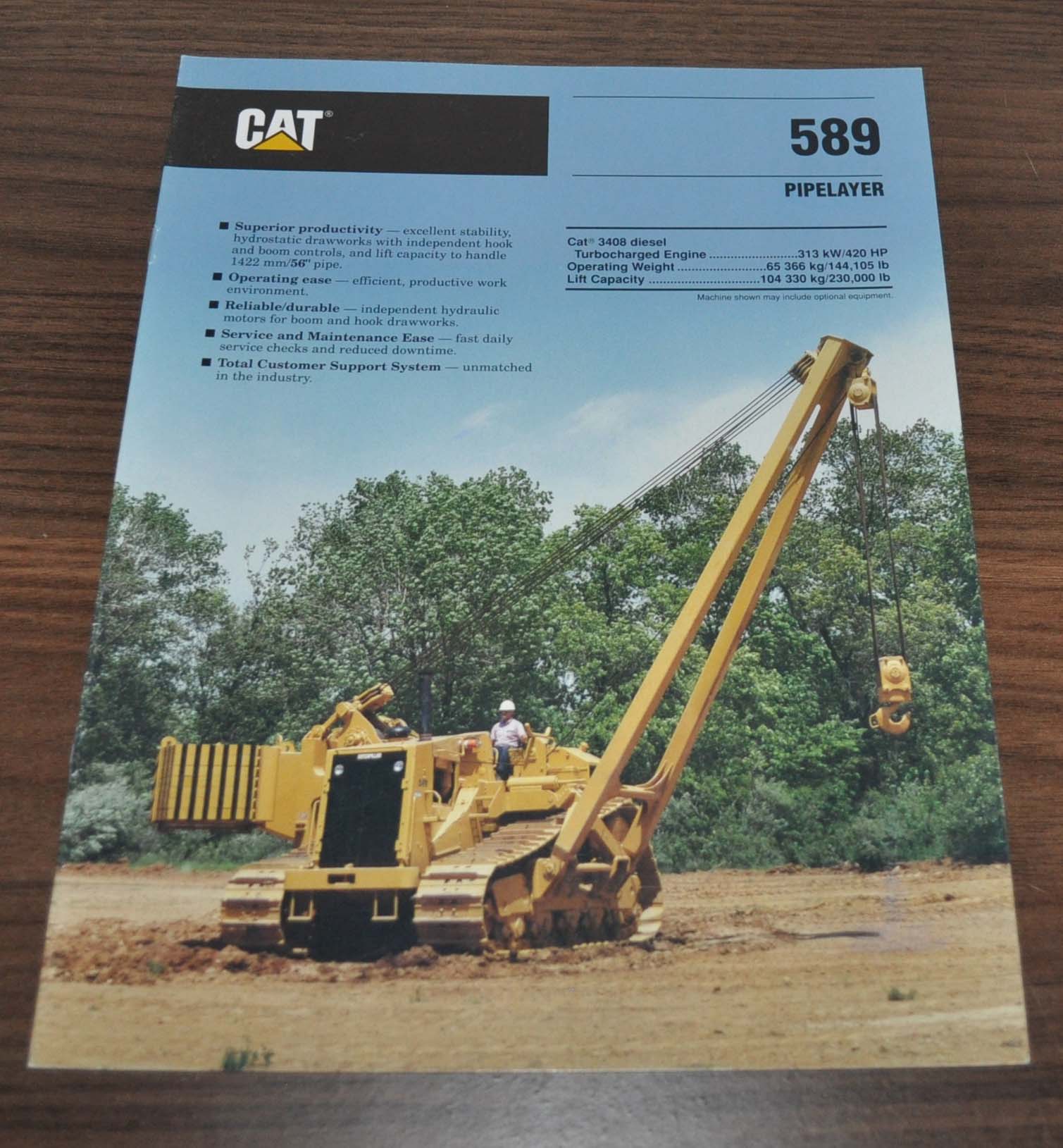 Caterpillar 589 Pipelayer Tractor Specification Technical Cat Brochure ...