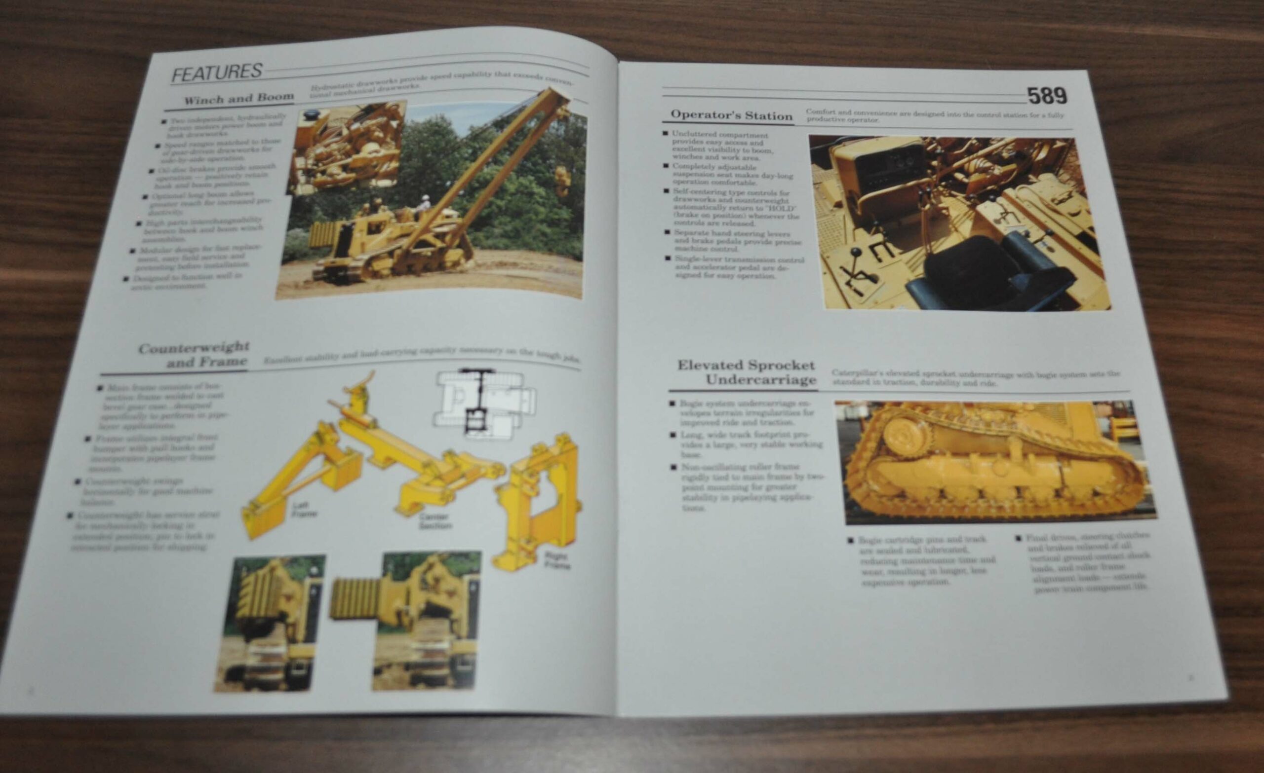 Caterpillar 589 Pipelayer Tractor Specification Technical Cat Brochure ...