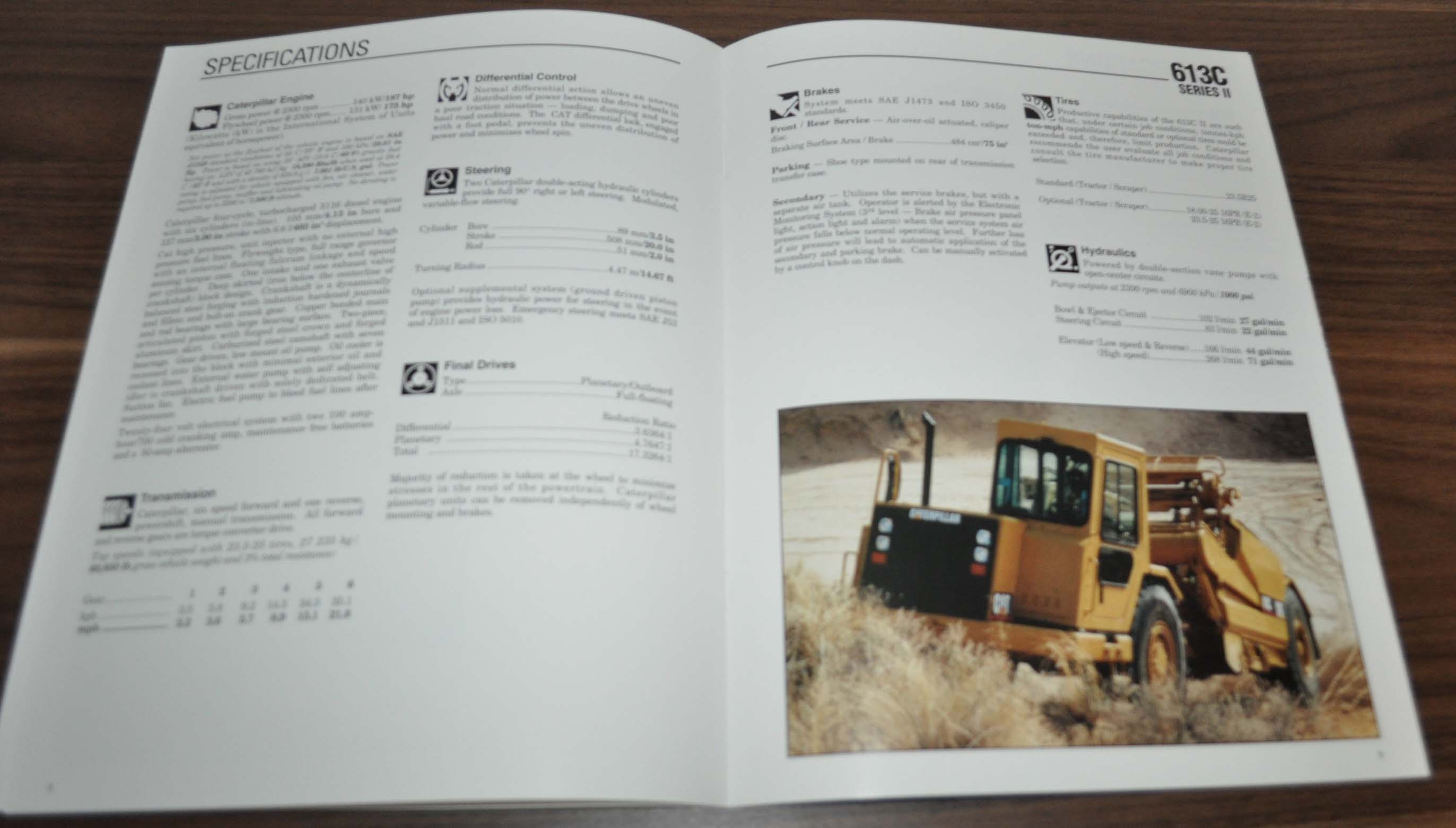 Caterpillar 613C Elevating Scraper Cat Specification Technical Brochure ...