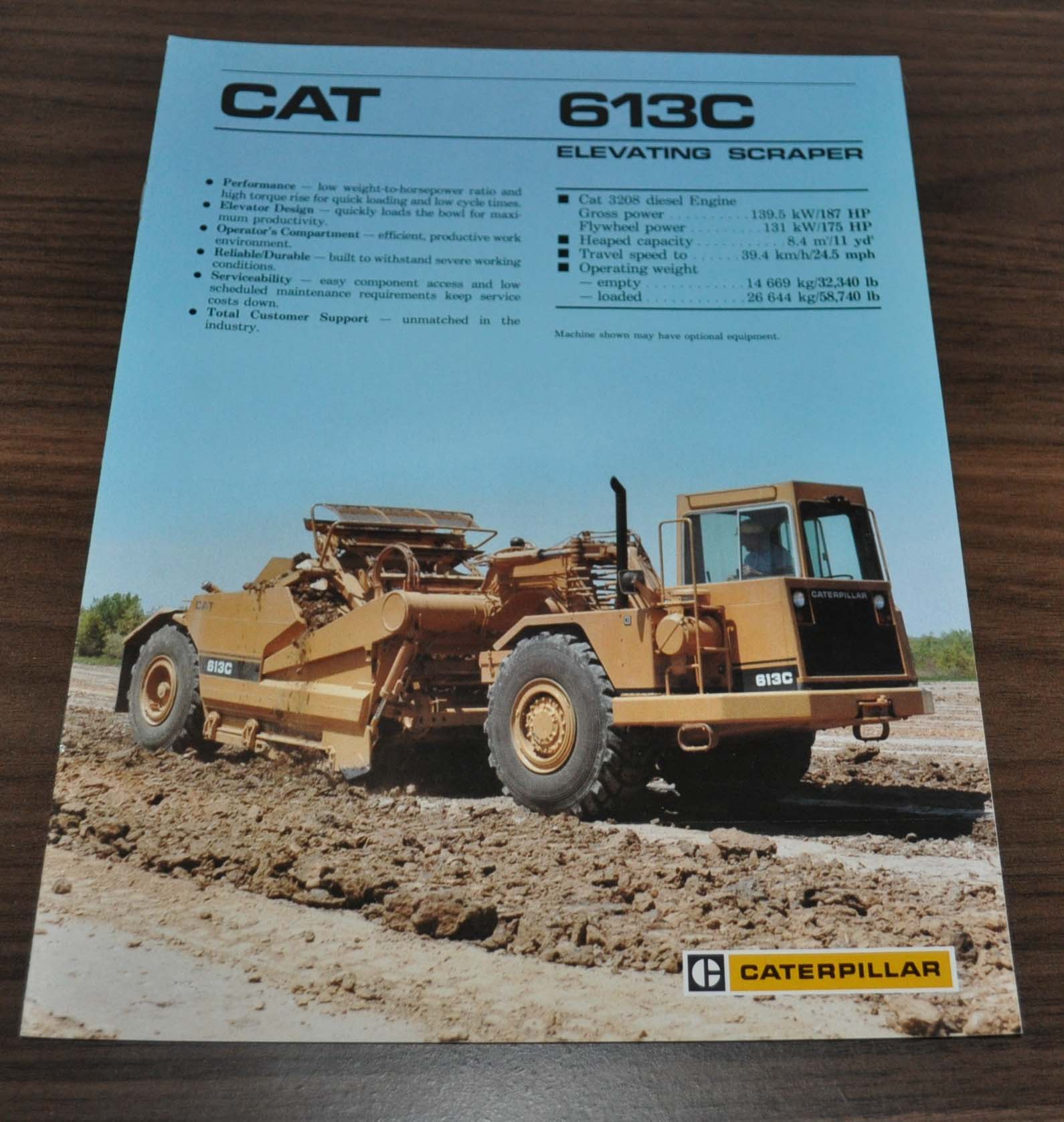 Caterpillar 613C Elevating Scraper Cat Specification Technical Brochure ...