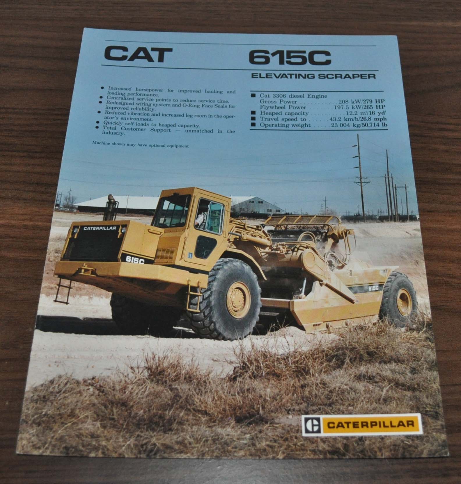 Caterpillar 615C Elevating Scraper Cat Specification Technical Brochure ...