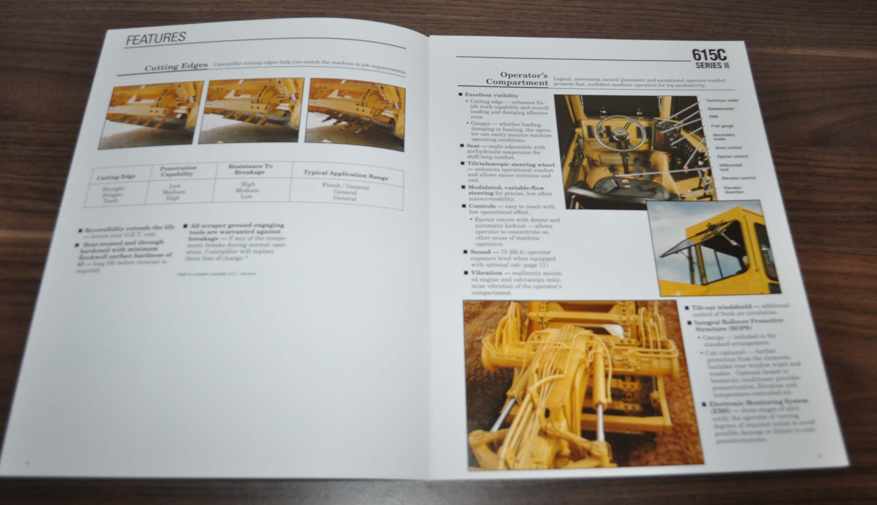 Caterpillar 615C Elevating Scraper Cat Specification Technical Brochure ...