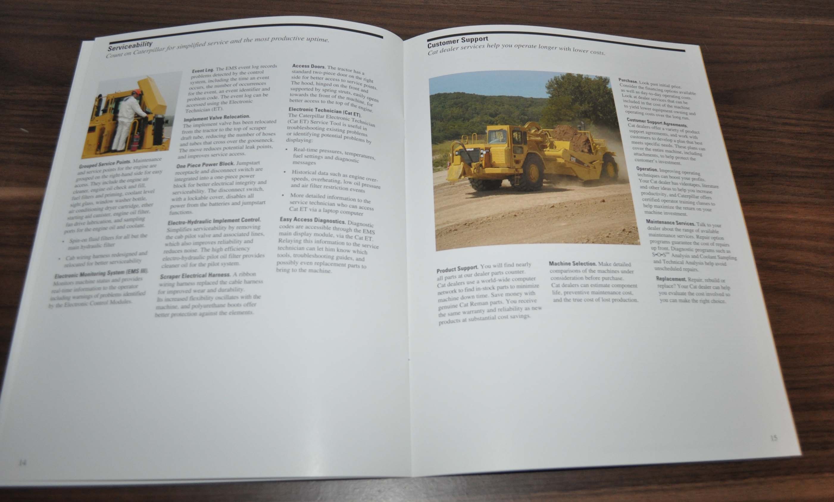 Caterpillar 621G 627G Wheel Tractor Scraper Specification Brochure Prospekt – AUTO BROCHURE