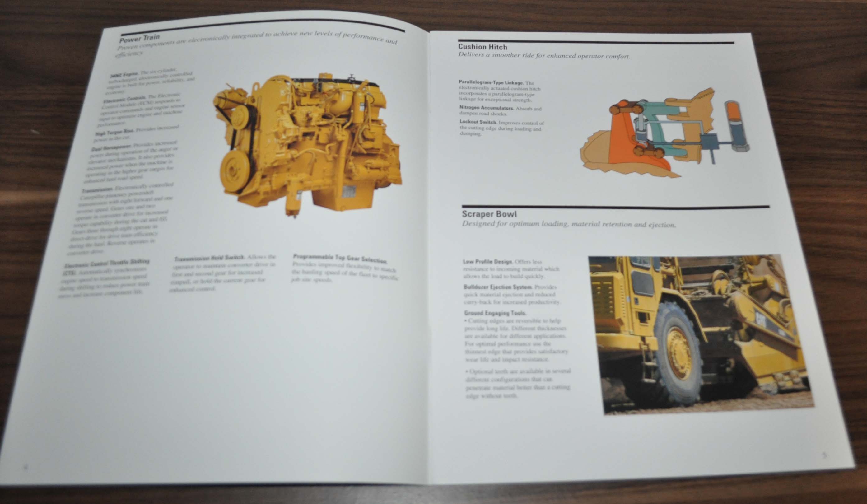 Caterpillar 621G 623G 627G Wheel Tractor Scraper Specification Brochure Prospekt – AUTO BROCHURE