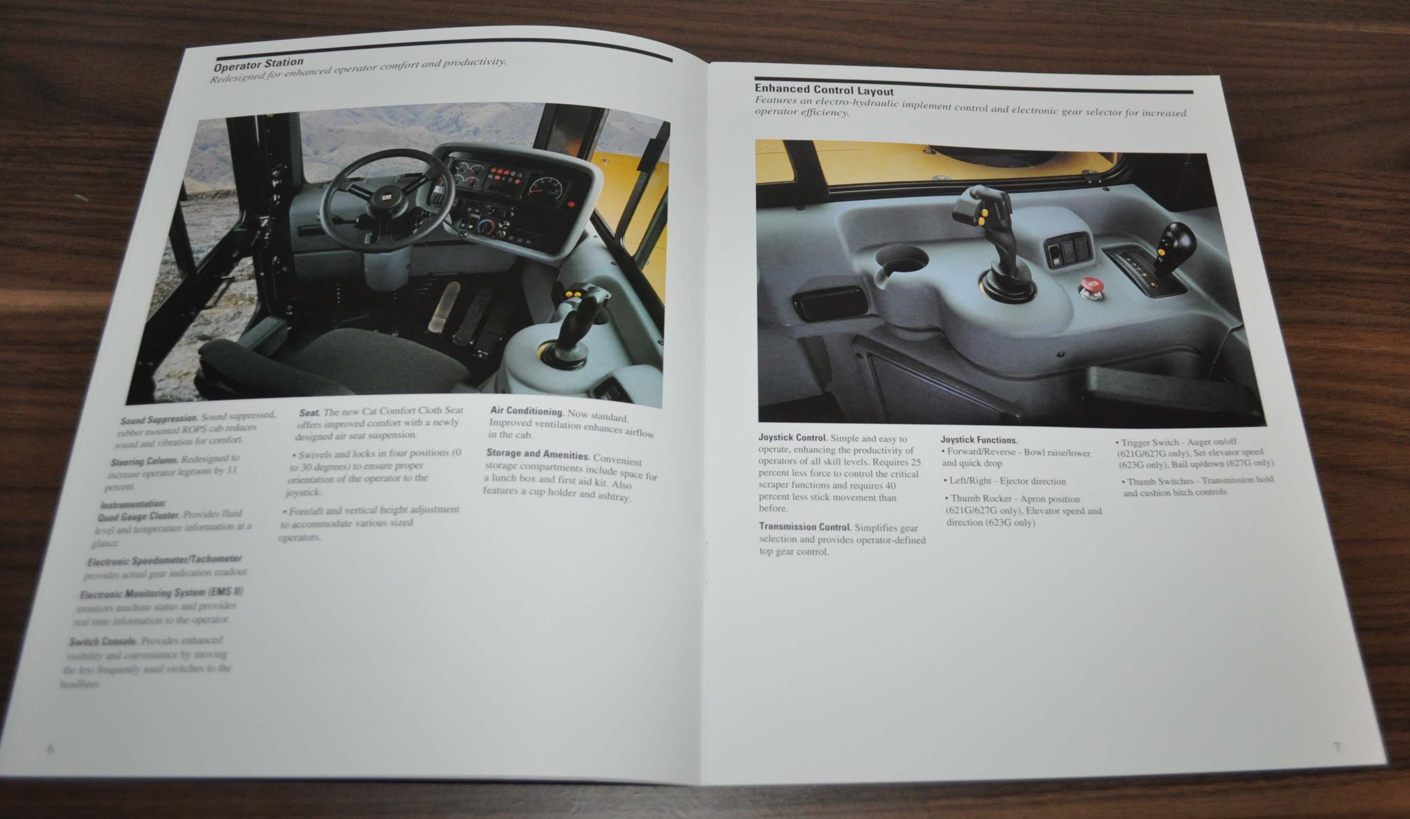 Caterpillar 621G 623G 627G Wheel Tractor Scraper Specification Brochure Prospekt – AUTO BROCHURE