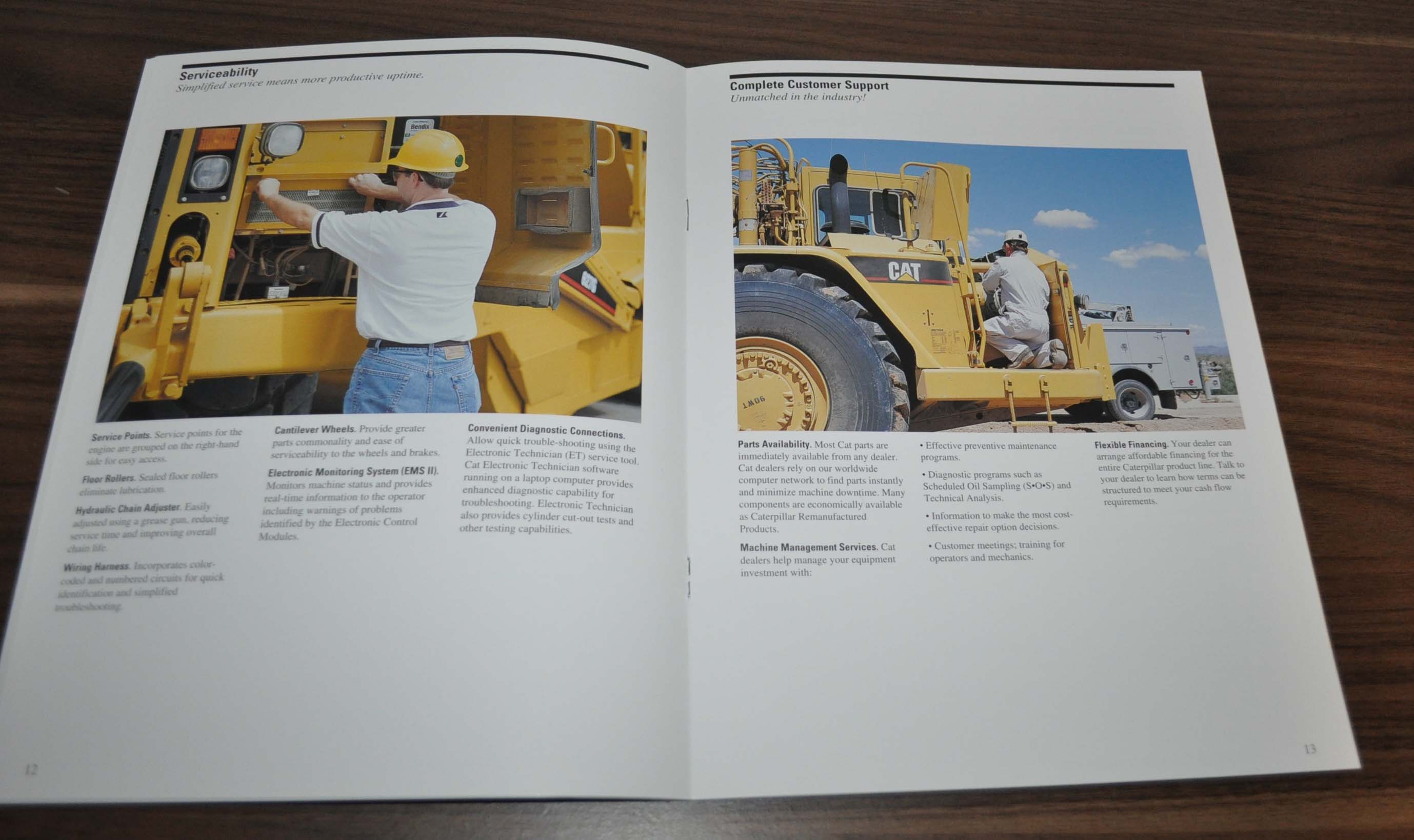 Caterpillar 621G 623G 627G Wheel Tractor Scraper Specification Brochure Prospekt – AUTO BROCHURE