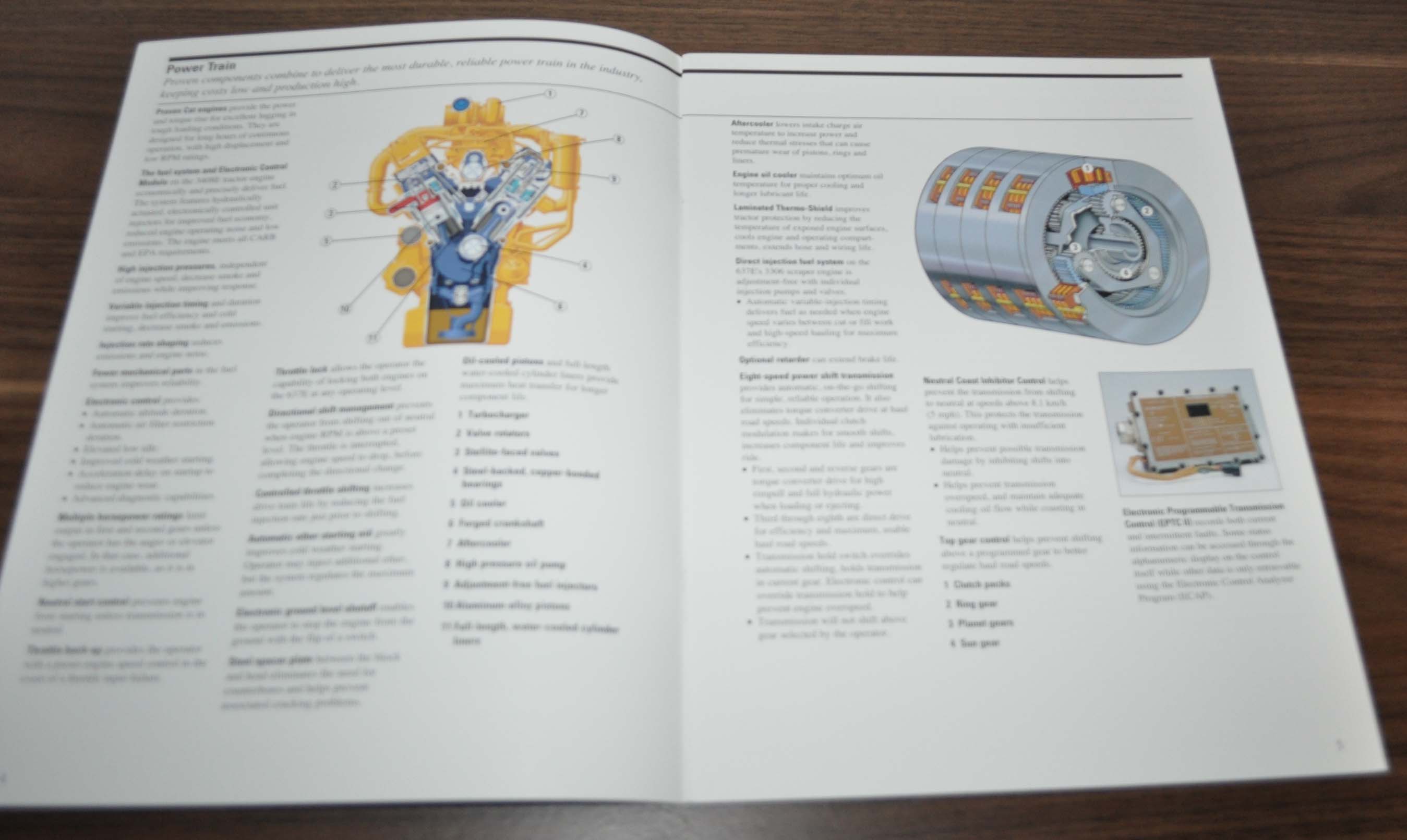 Caterpillar 631E 633E 637E Wheel Tractor Scraper Specification Brochure ...