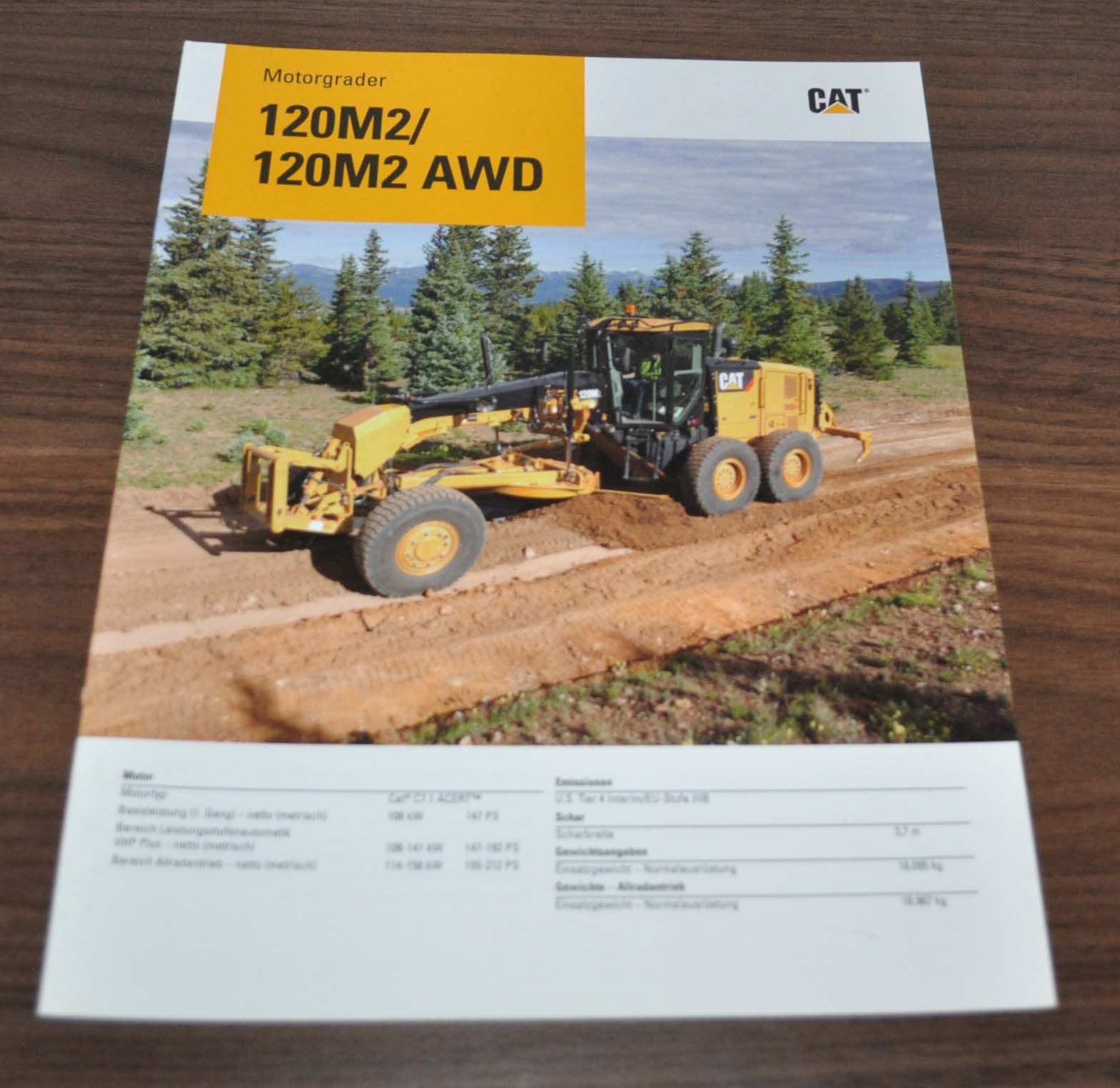 Caterpillar 120M2 AWD Motorgrader Motor Grader Specification Brochure ...