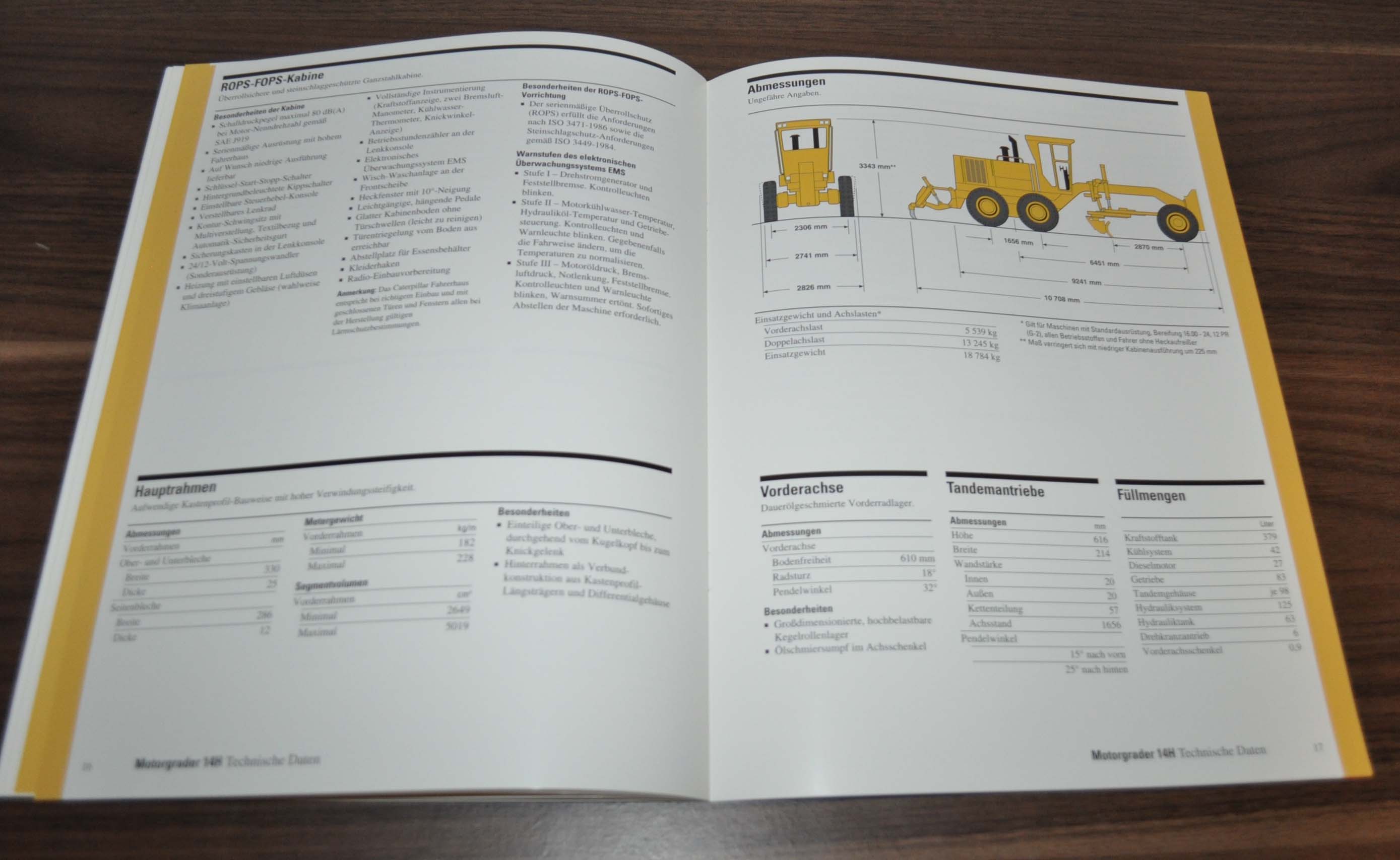 Caterpillar 14H Motorgrader Motor Grader Specification Cat Brochure ...