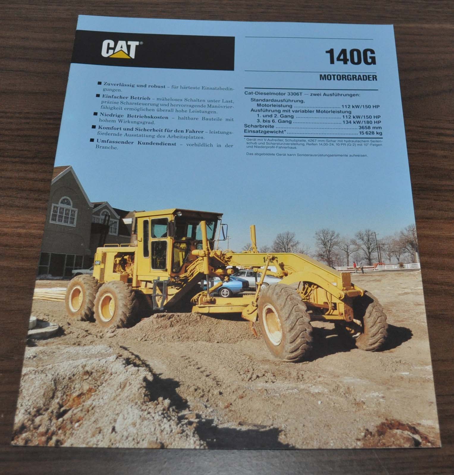 Caterpillar 140G Motorgrader Motor Grader Specification Cat Brochure ...