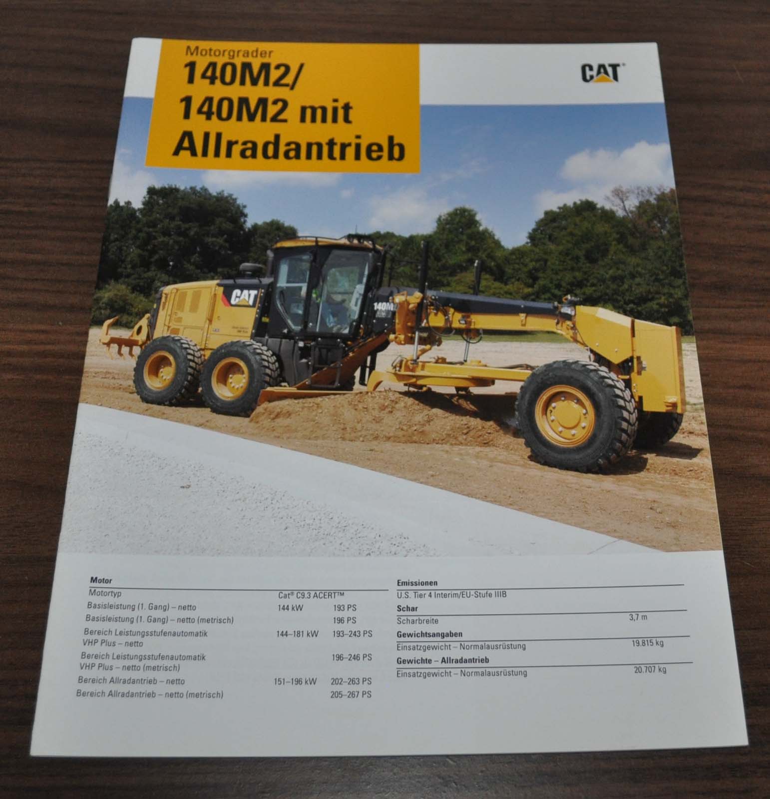 Caterpillar 140M2 AWD Motorgrader Motor Grader Specification Brochure ...