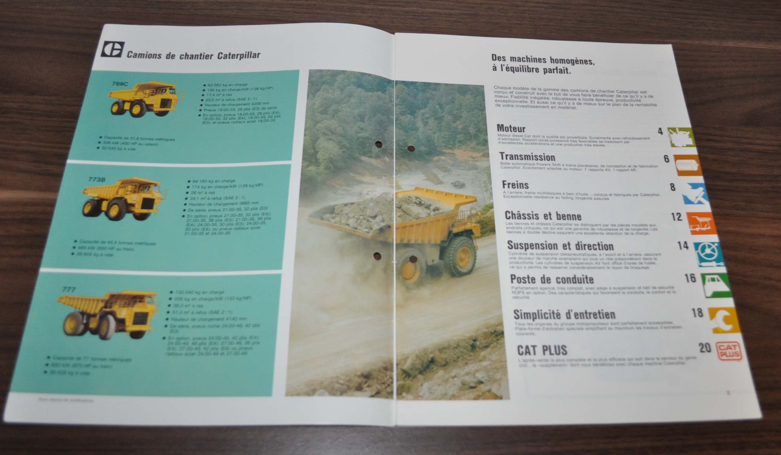Caterpillar Camions Truck Dump Range Dumper Brochure Prospekt FR – AUTO ...