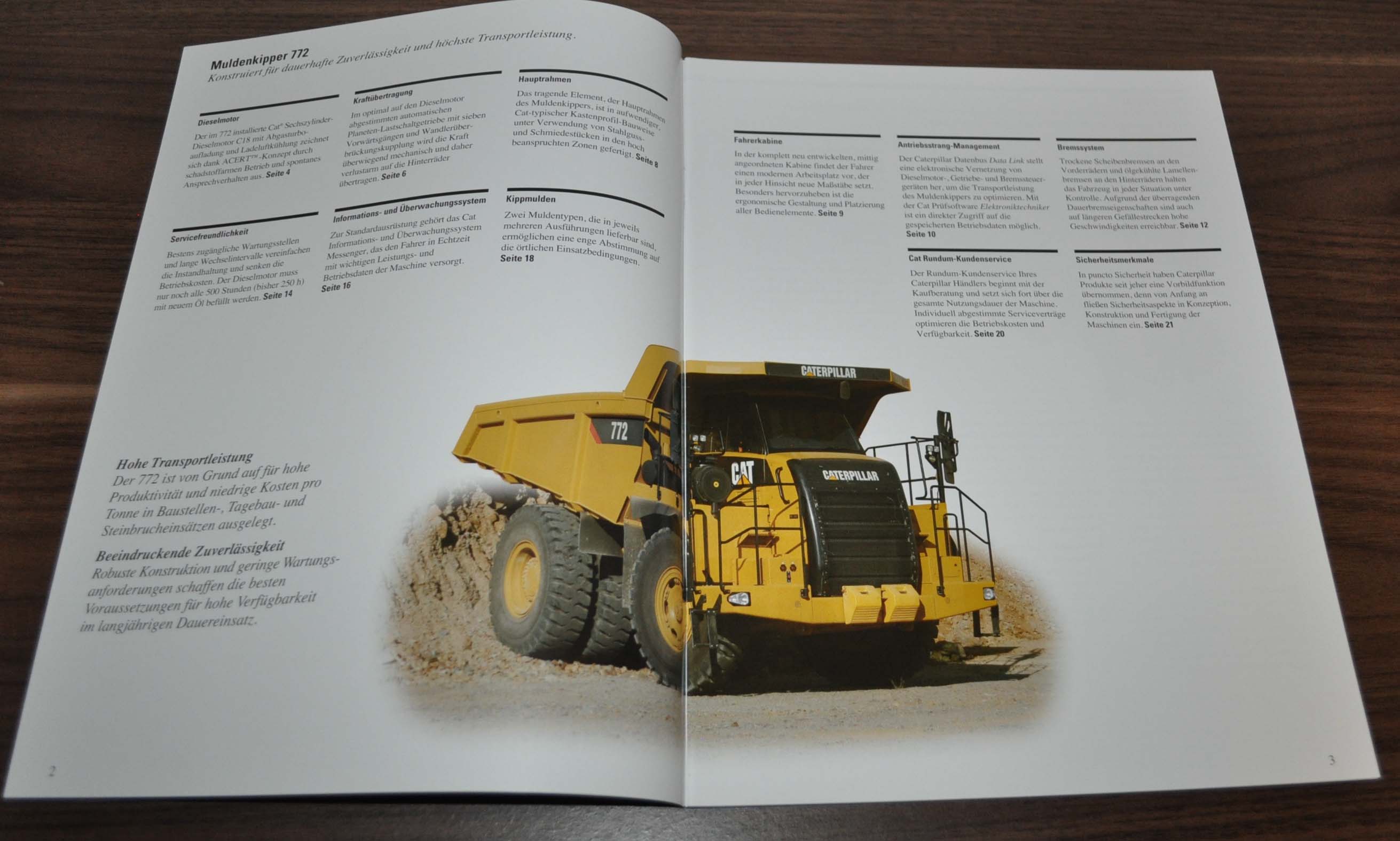 Caterpillar 772 Muldenkipper Truck Dump Dumper Specification Brochure ...